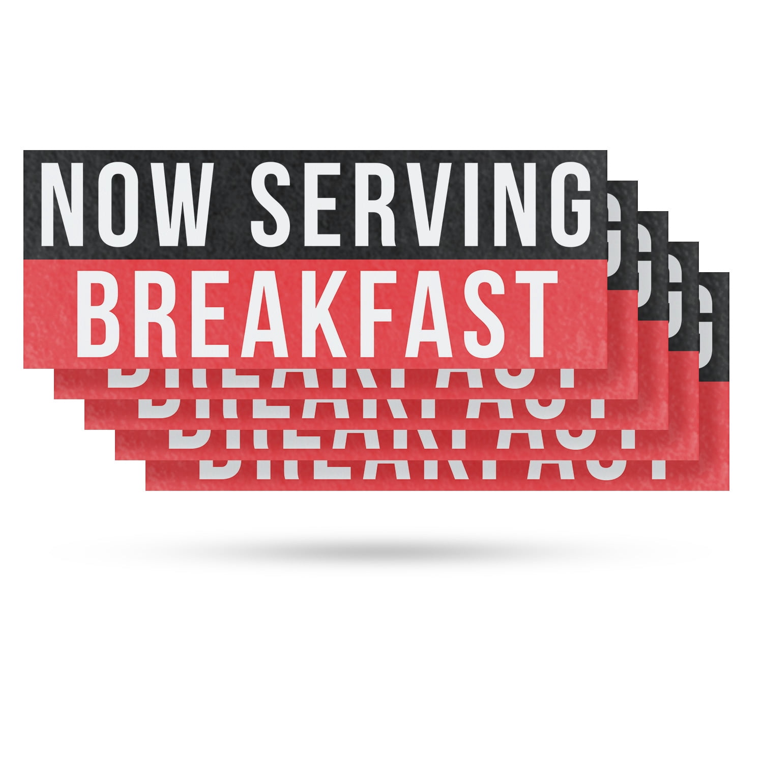 Now Serving Breakfast Vinyl Decal 5 Pack of 24 Inch x 9 Inch ...