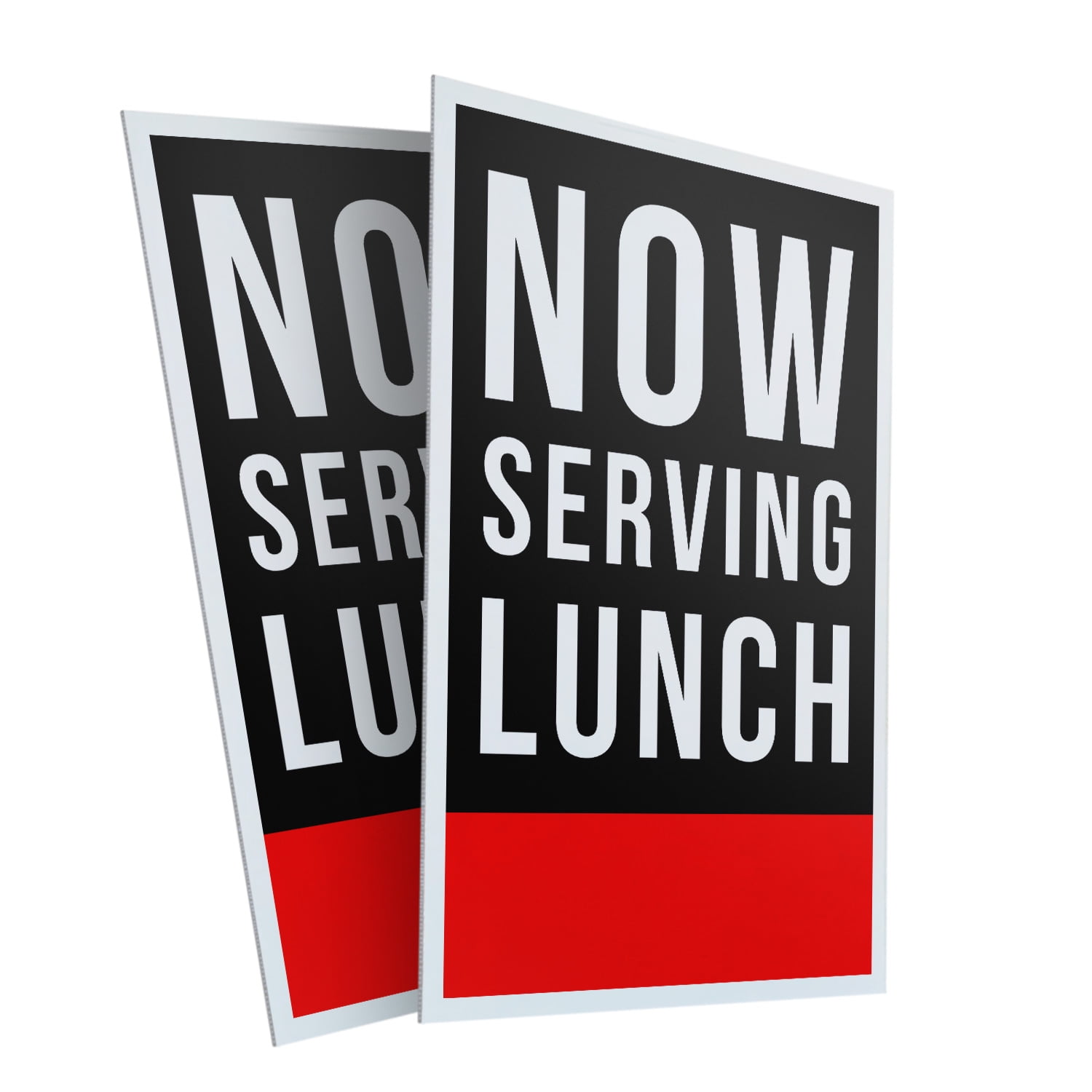 Now Serving Lunch (2-Pack) 24 Inch x 36 Inch Plastic Signs | Sign ...