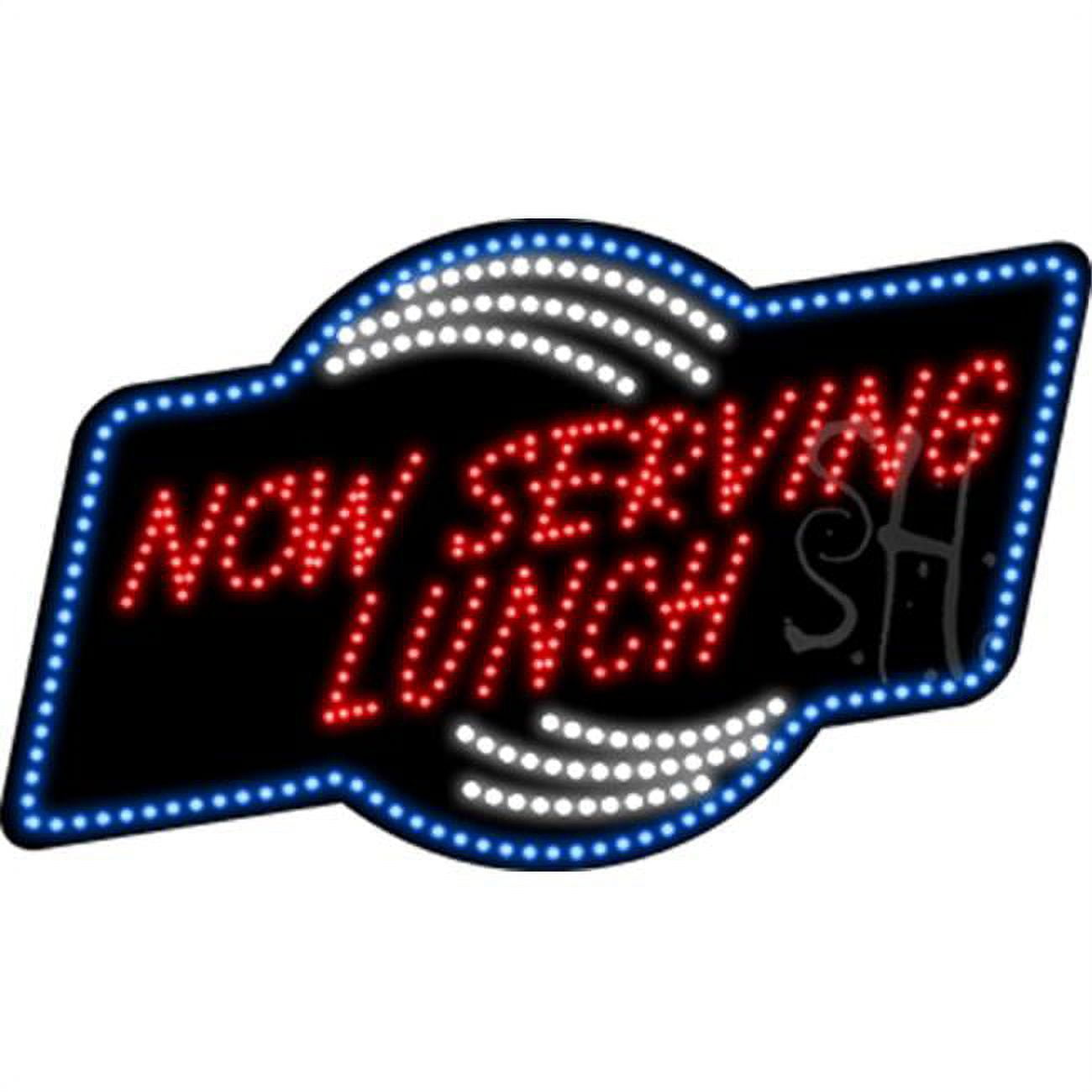 Now Serving Lunch Animated LED Sign, 18 x 30 x 1 in. - Walmart.com