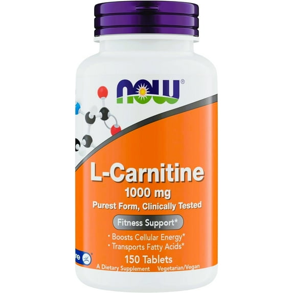 Now Supplements L-Carnitine 1000mg - 150 Tablets Value Size, Supports ...