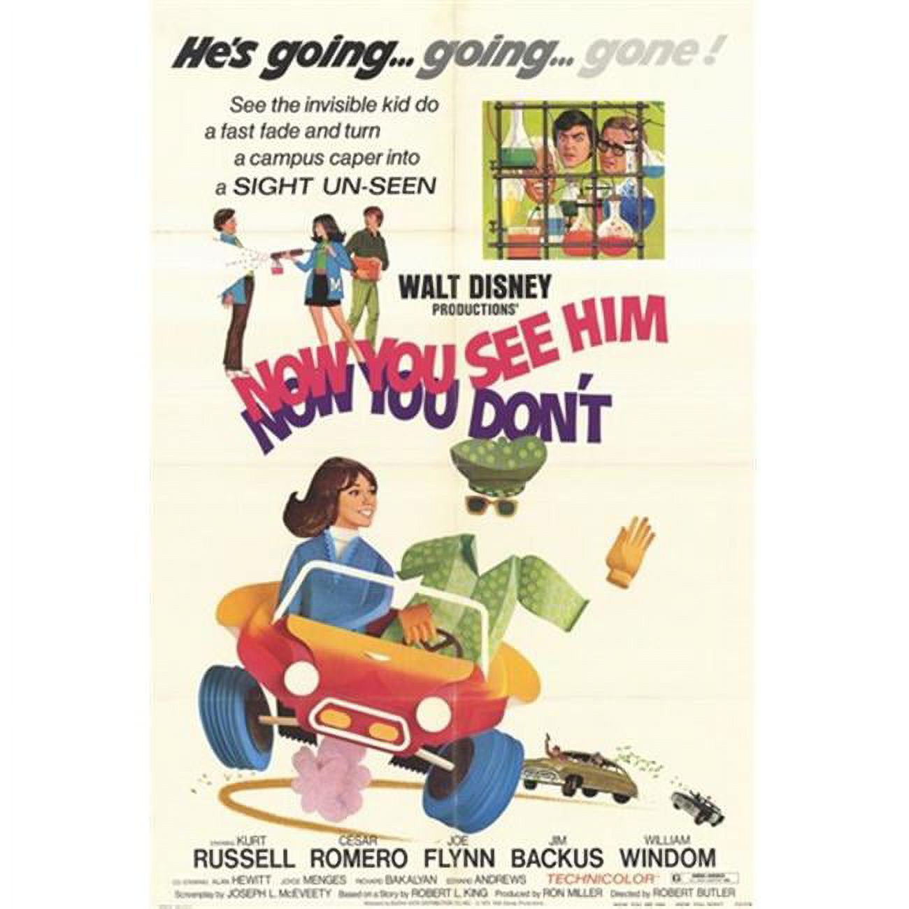 Now You See Him Now You Dont Movie Poster - 11 x 17 in. - Walmart.com