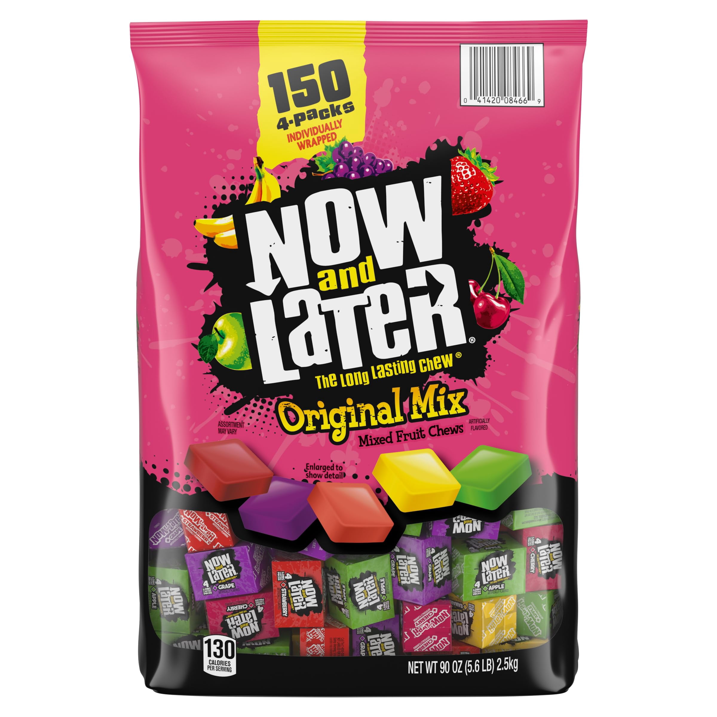 Now and Later Candy, KEF28 Original Mix, Chewy and Fruity, 150 count ...