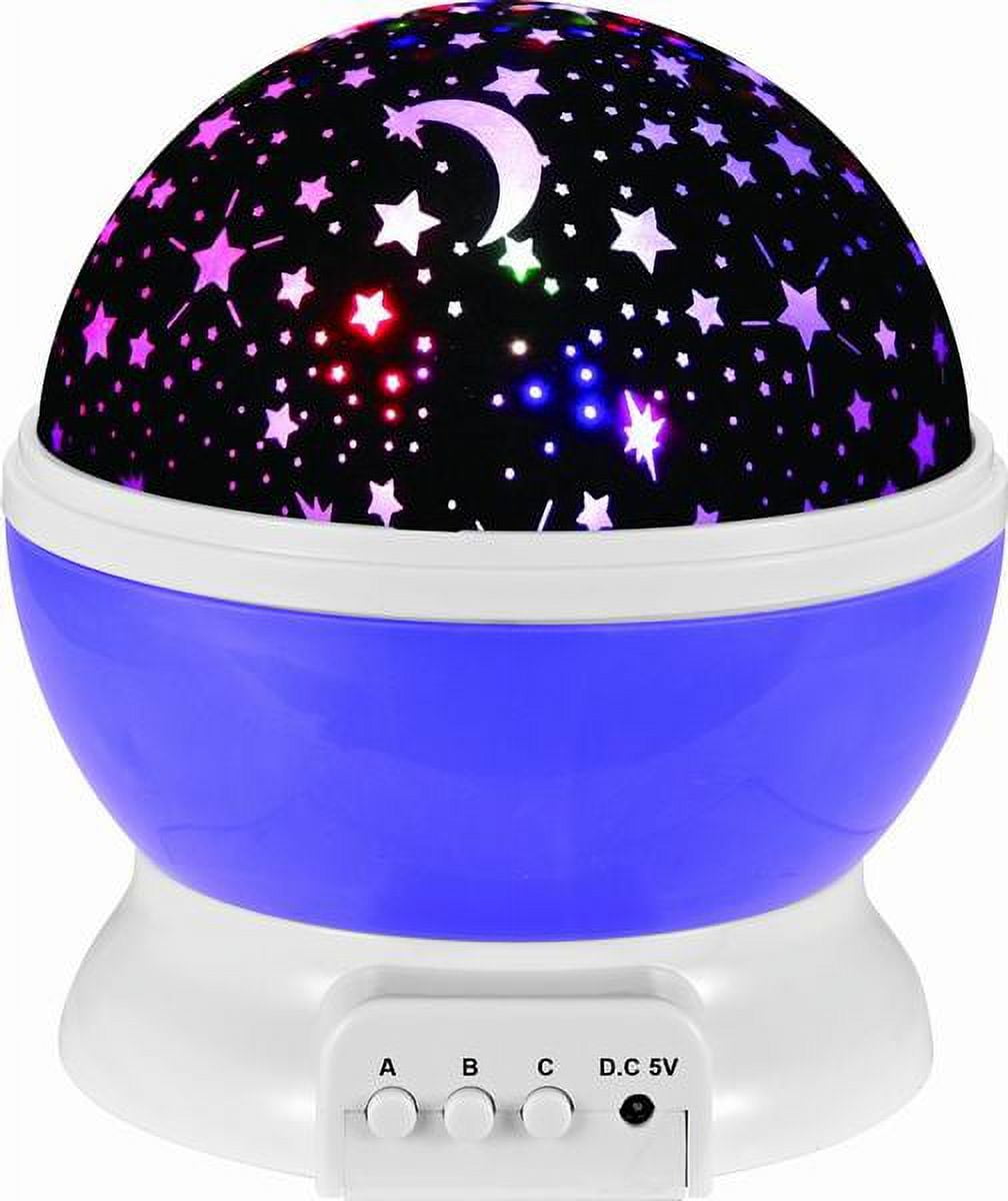 NowGo Night Night Light Projection Lamp - Purple Starry Sky Nightlight ...