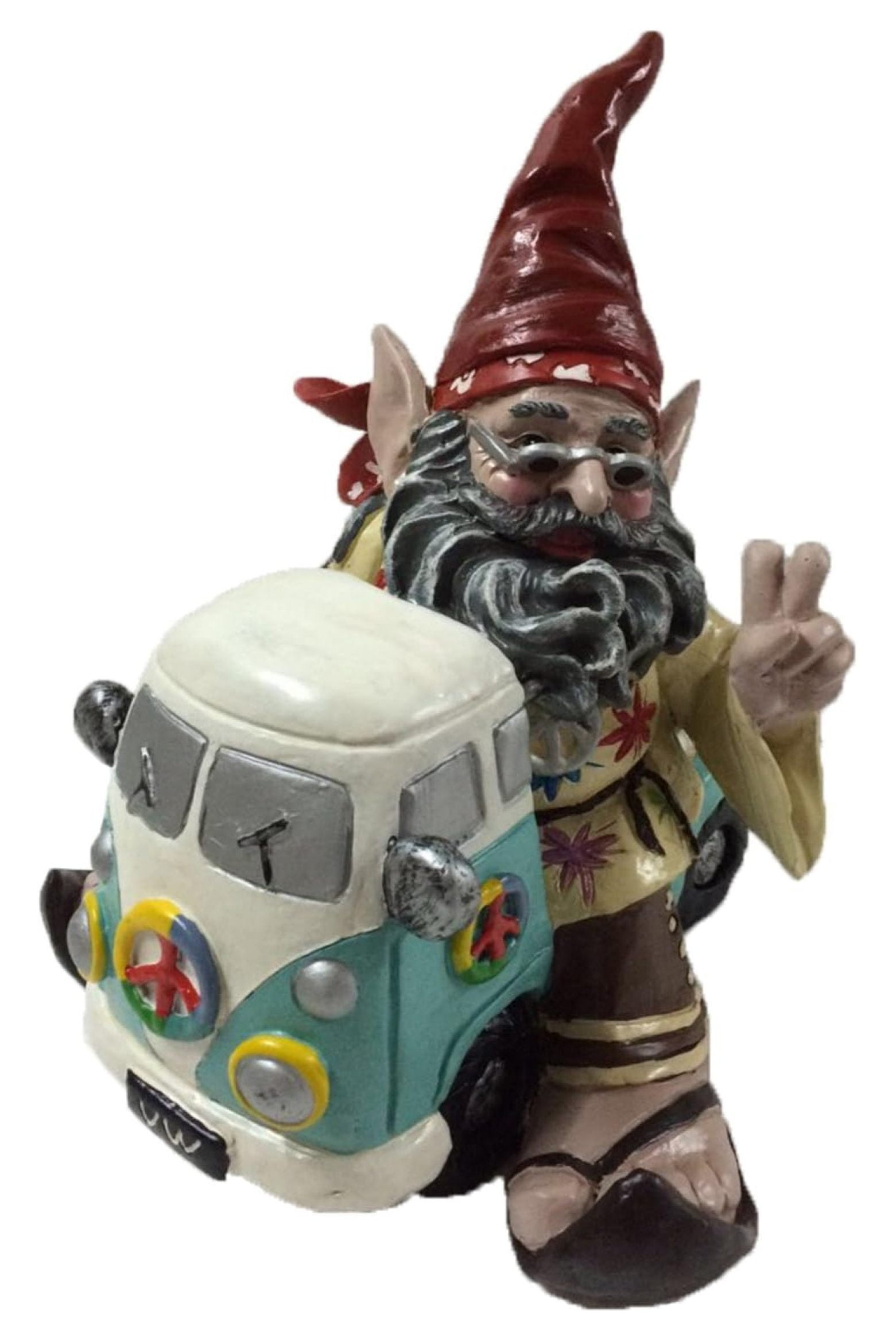 Nowaday Gnomes - The 60's Jerry Peace Man Hippie Gnome Riding in His ...
