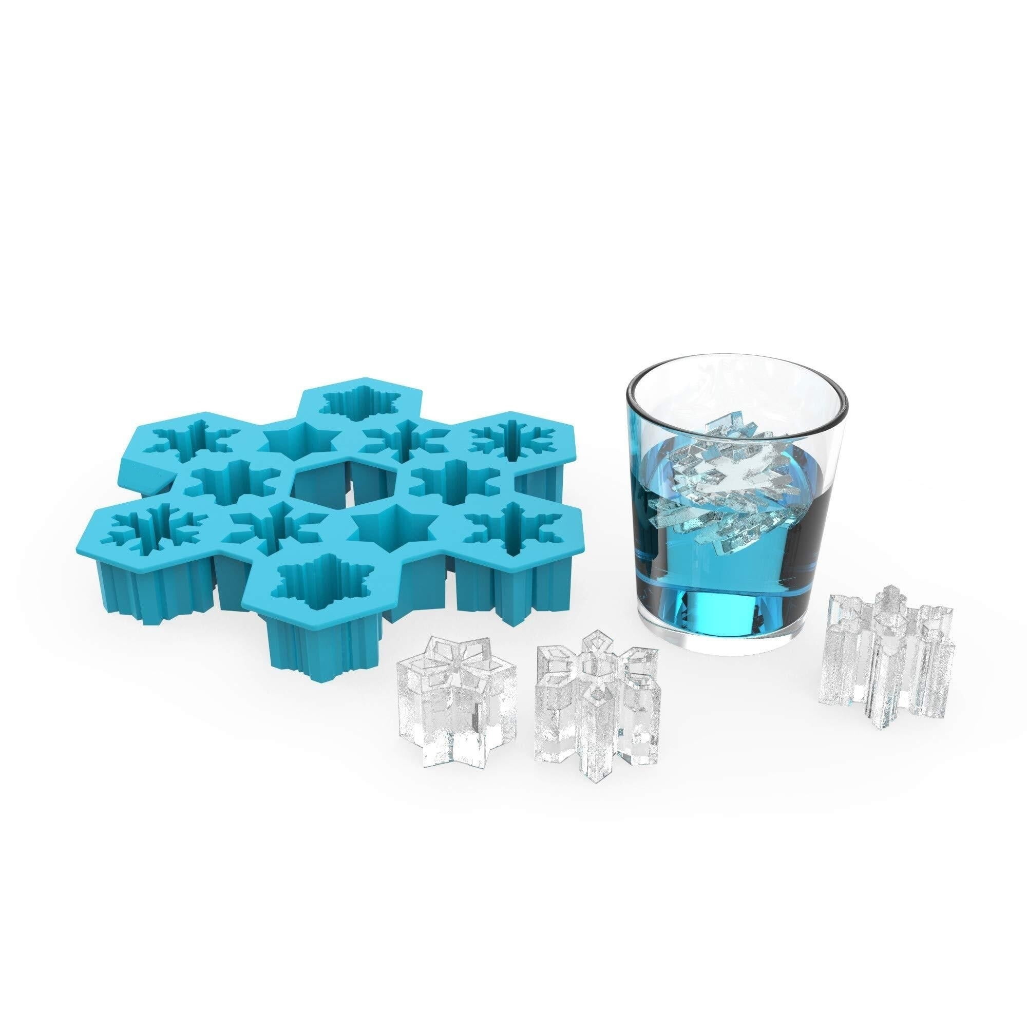 Nowflake Silicone Ice Cube Tray, Novelty Large Mold Makes 12 Snowflake ...