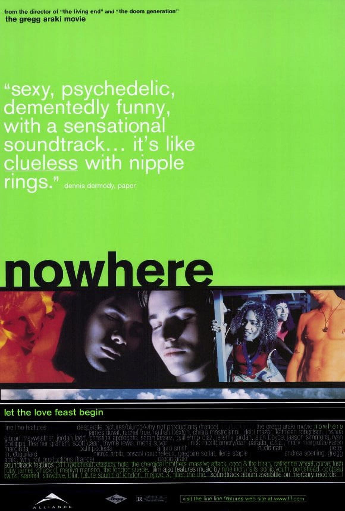 Nowhere (1997) 27x40 Movie Poster - Walmart.com