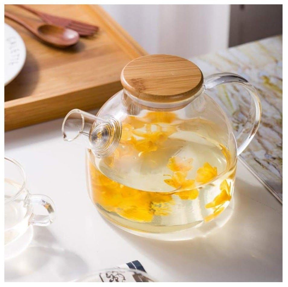 Noxvex Teapots Glass Teapot Large Capacity HeatResistant Cold Kettle ...