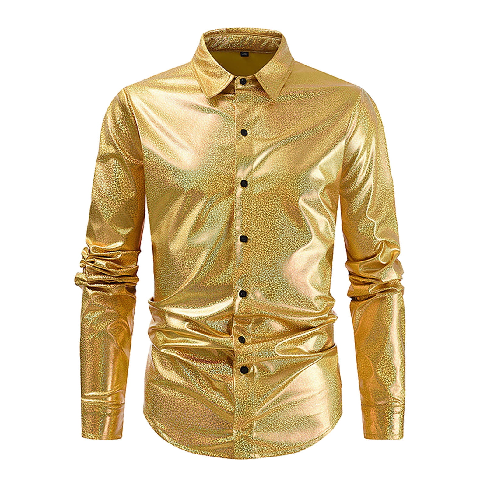 NoxwB Men's 70s Disco Metallic Sequin Stage Performance Costumes Slim ...