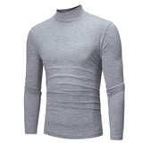 NoxwB Men's Fall Winter Plain Slim Fit Mock Turtleneck Bottoming T ...