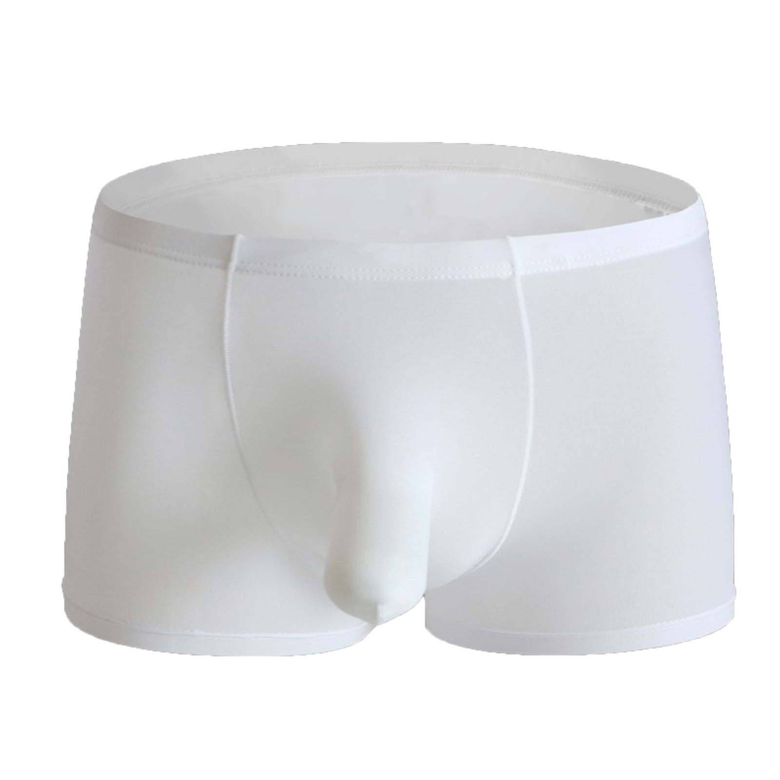 NoxwB Men's Ice Silk Long Enhanced Pouch Supporter Boxer Briefs Sexy ...
