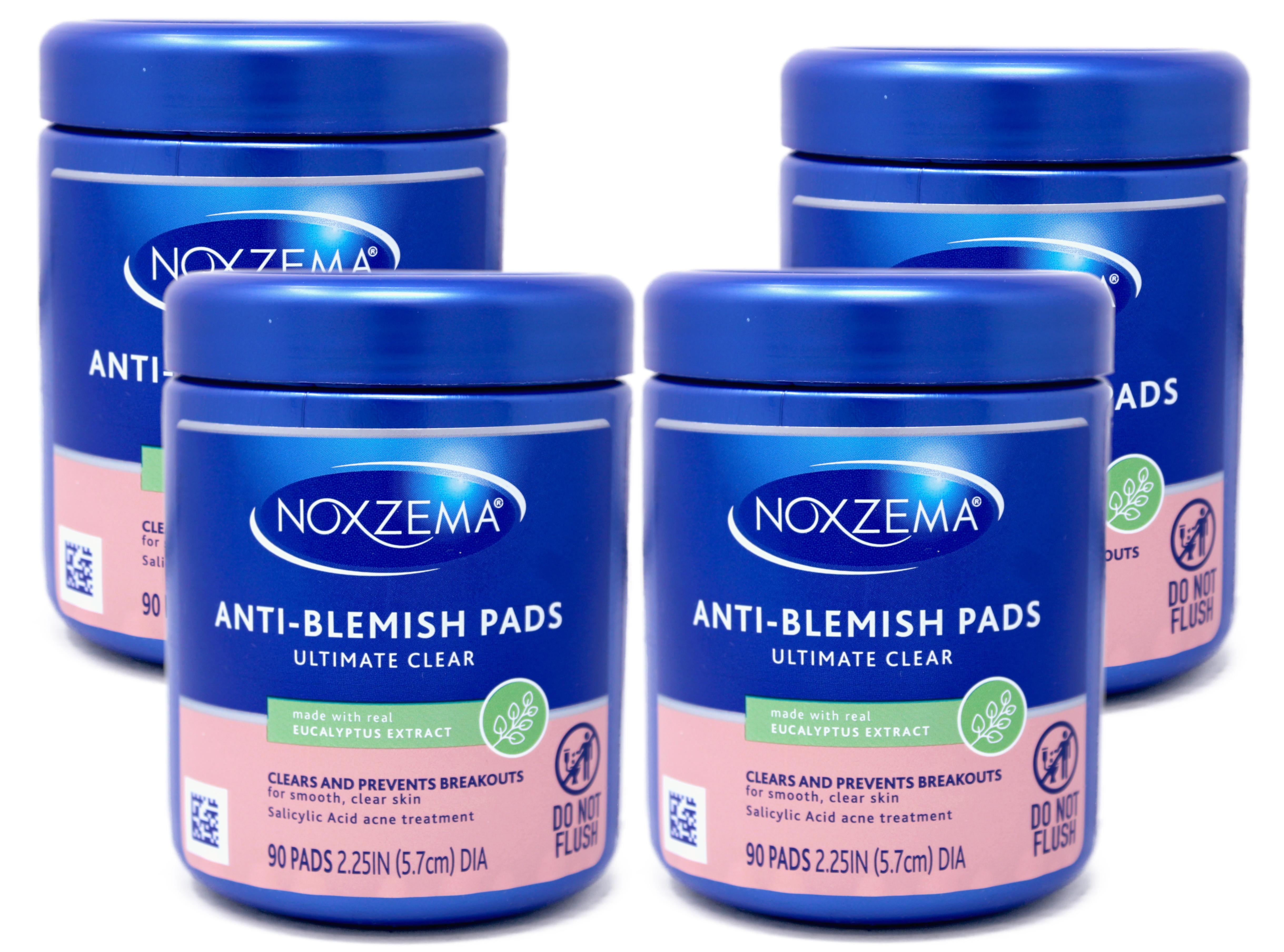 Noxzema Ultimate Clear Anti-Blemish Pads 90 Each Pack of 4 - Walmart.com