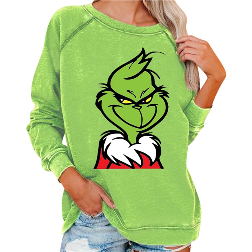 Noyal Christmas Grinch Pullover Green Monster Sweatshirt Women Stole ...