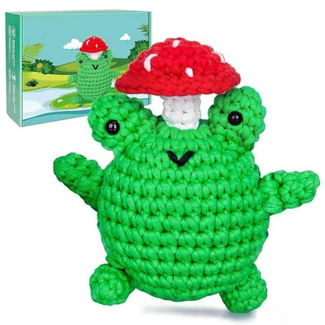 Noyal Daisy Mushroom Frog Crochet Kit with Yarn for Beginners: DIY ...
