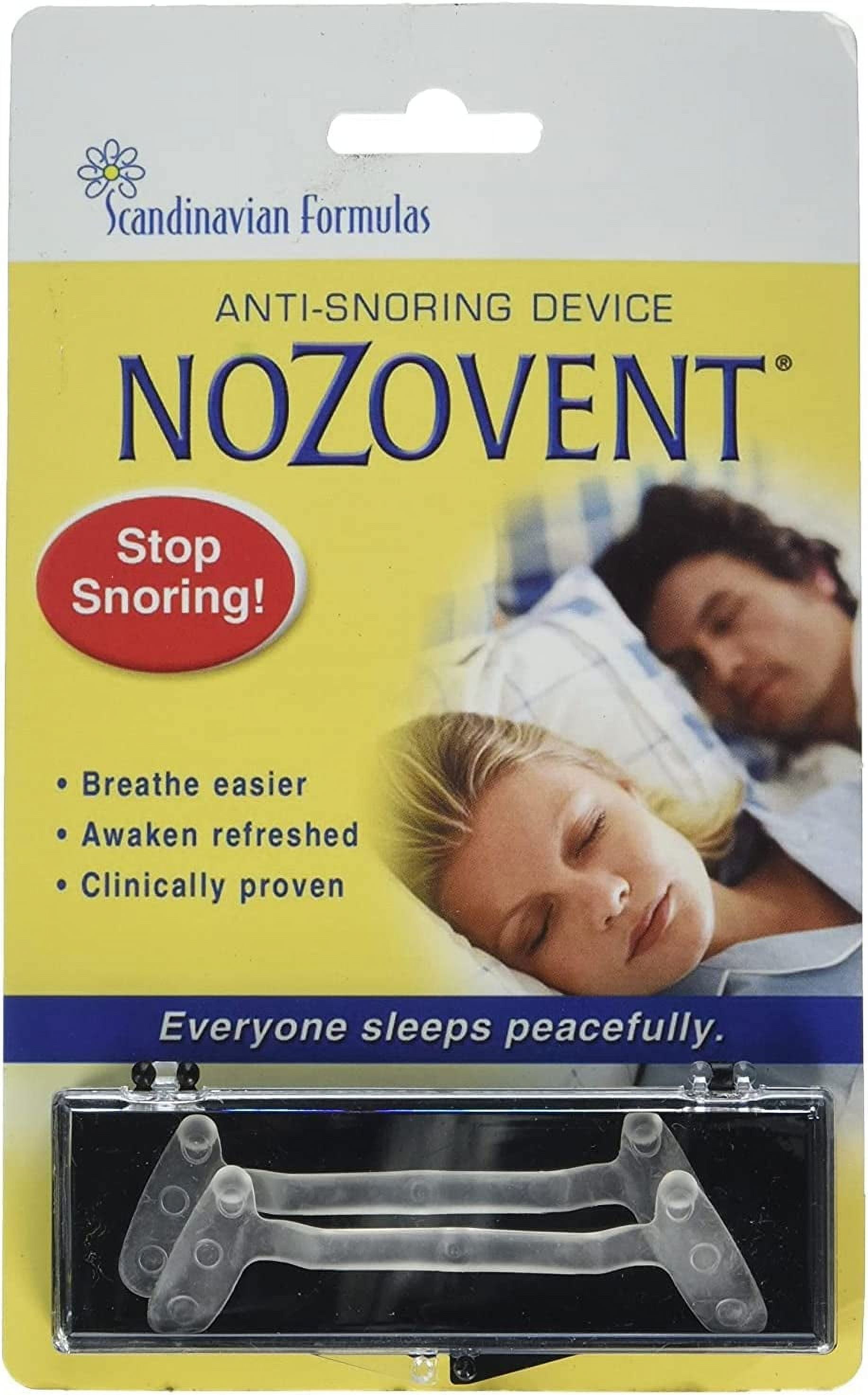 Scandinavian Formulas Nozovent Anti-Snoring Device, 2 Count - Walmart.com