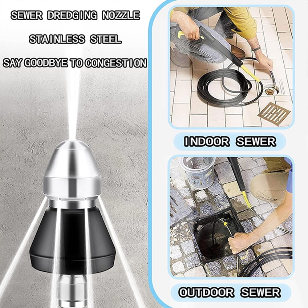 Nozzle,1 And 3 Nozzle Pressure And 3 Rear With 1/4'' Quick Hxber Sewer ...