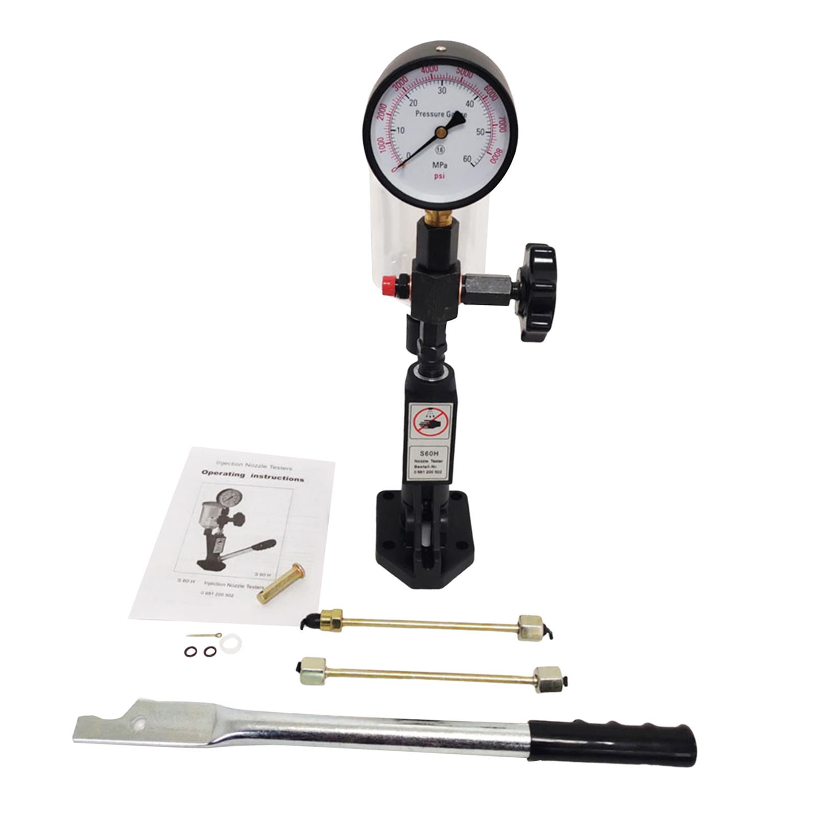 Nozzle Tester Pressure Tester Common Rail Diesel Tester 0-8000 PSI Dual ...