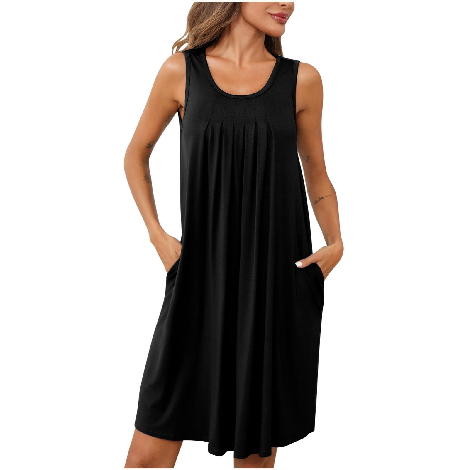 Npasoilc Summer Dresses For Women 2024 Casual Tank Dress Sleeveless ...