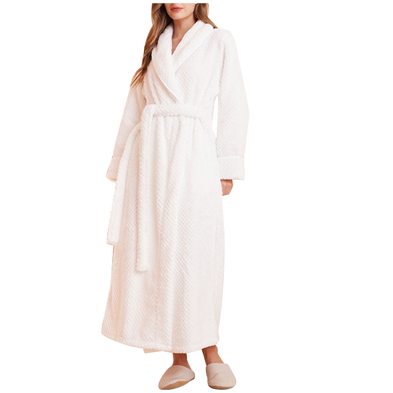 Npasoilc Thicknend Fleece Robes for Women Fall Winter Trendy Comfort ...