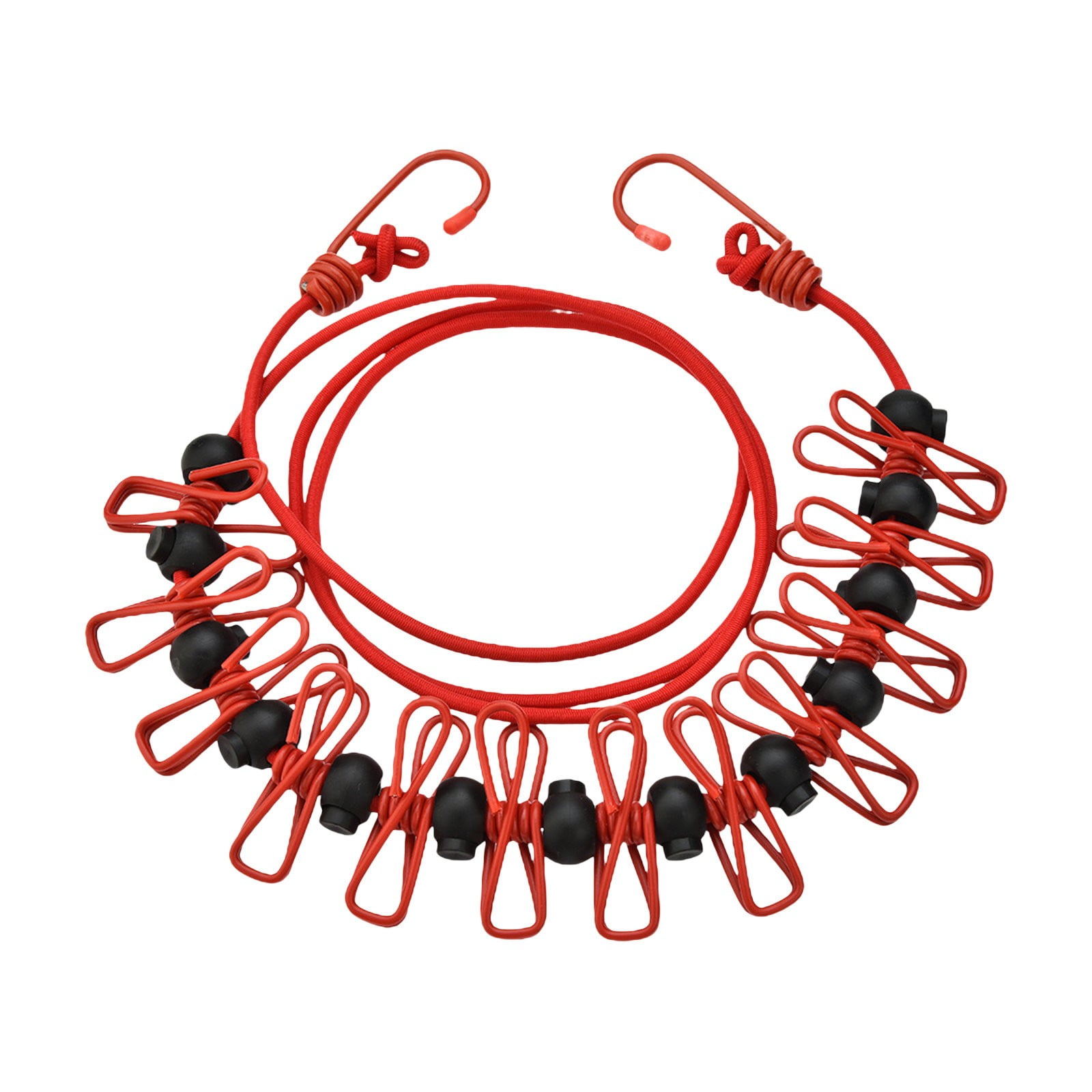Npkgvia Hooks Portable Elastic Travel Clothesline With 12pcs ...