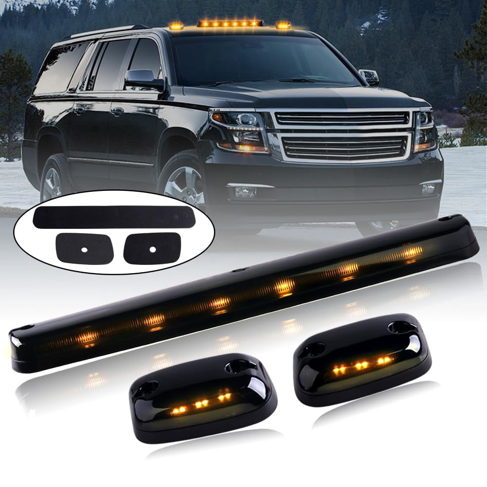 Nrgedzam 3PCS Amber Marker Roof Running Clearance Lights for Chevrolet ...