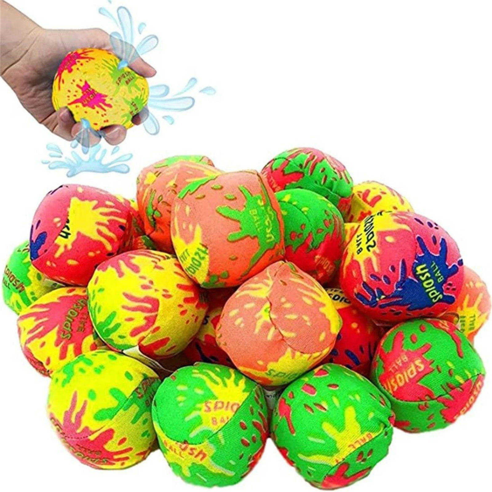 Nrmrqz 10-Pack Neon Splatter Water Balls for Pool & Beach | 3" Reusable ...