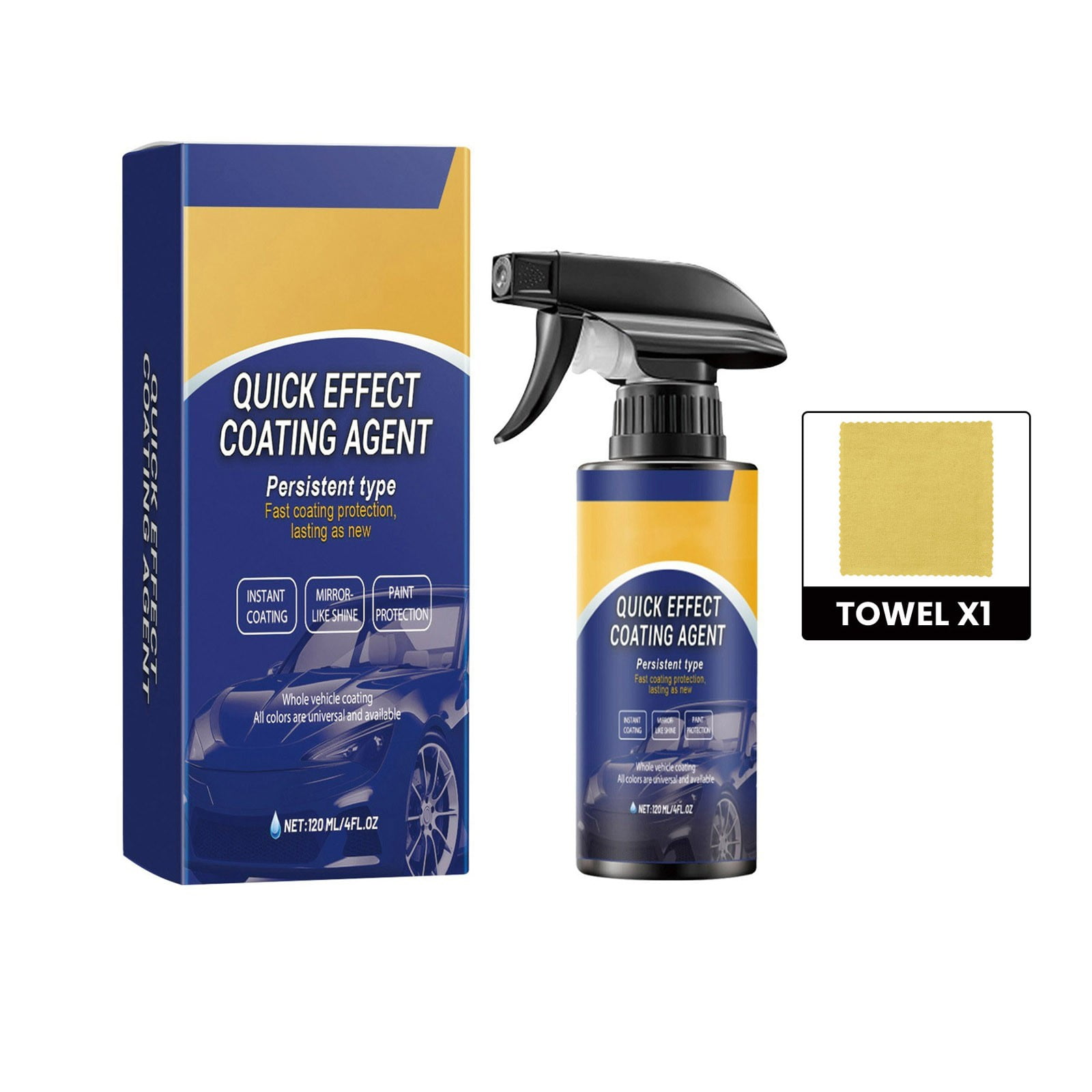 Nrmrqz 120ml Car Ceramic Coating Spray - Hydrophobic Auto Paint Sealant ...