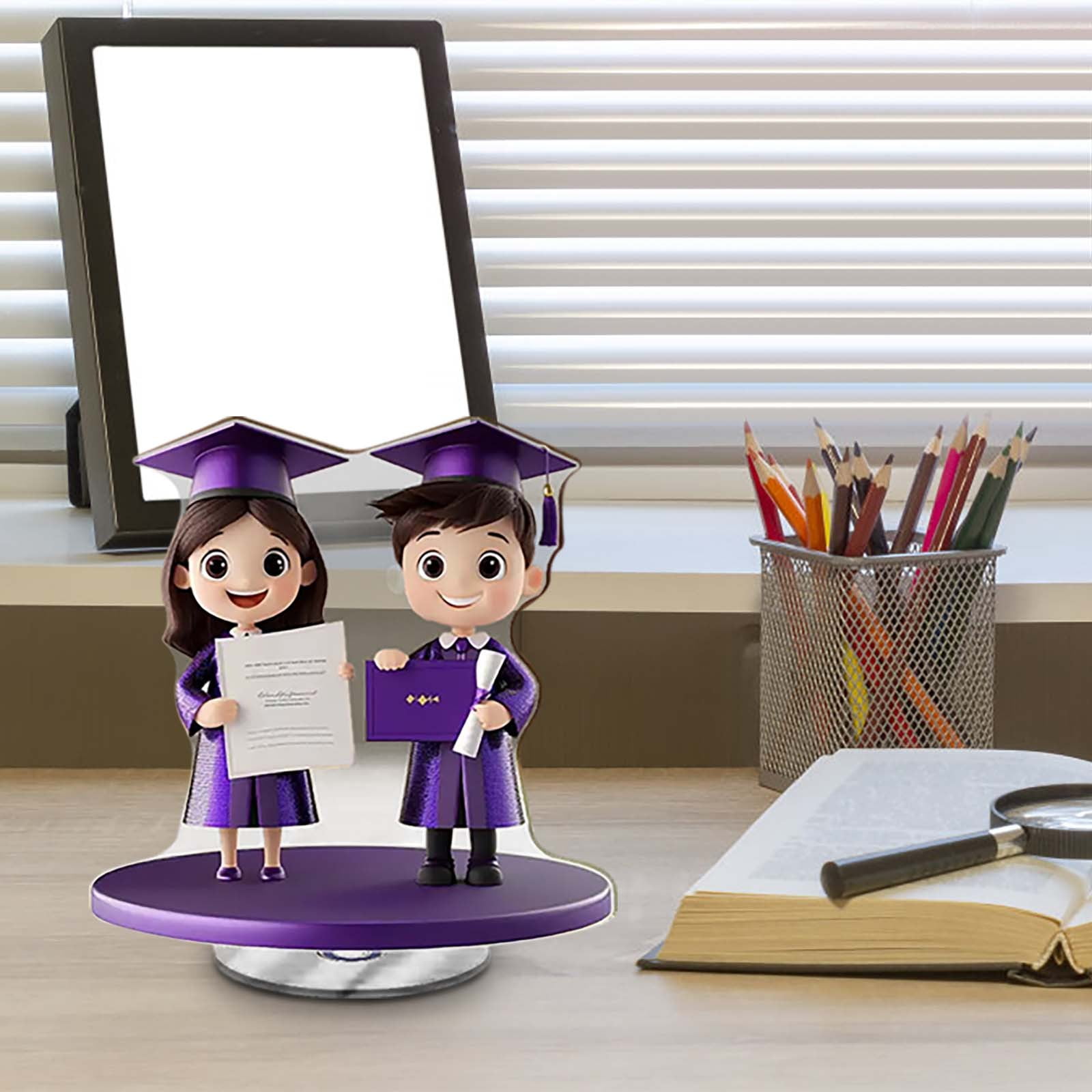 Nrmrqz 2D Graduation Desktop Decoration | Graduation Blessing Gift for ...