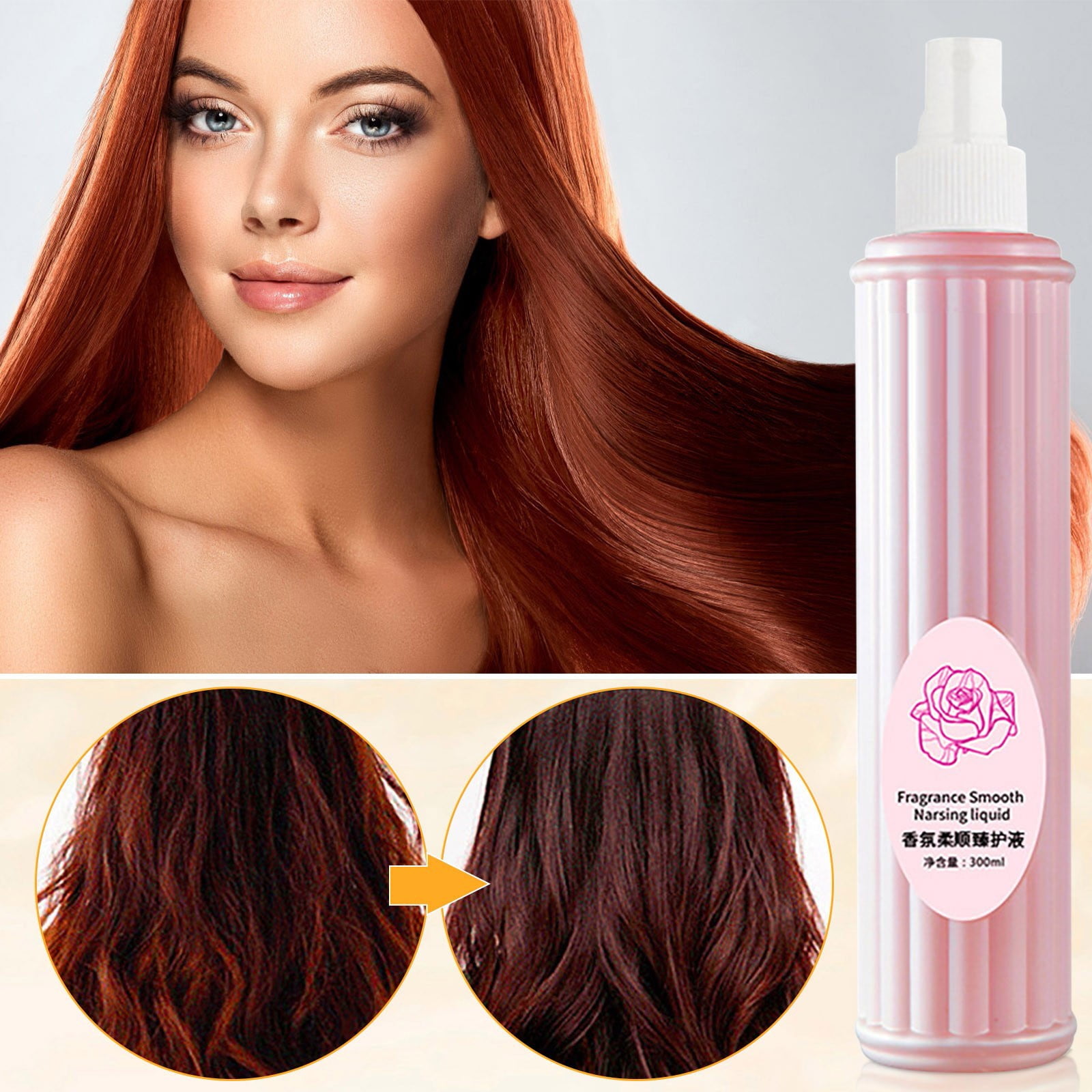 Nrmrqz 300ml Hair Repair Lotion Spray - Moisturizing Frizz Control ...