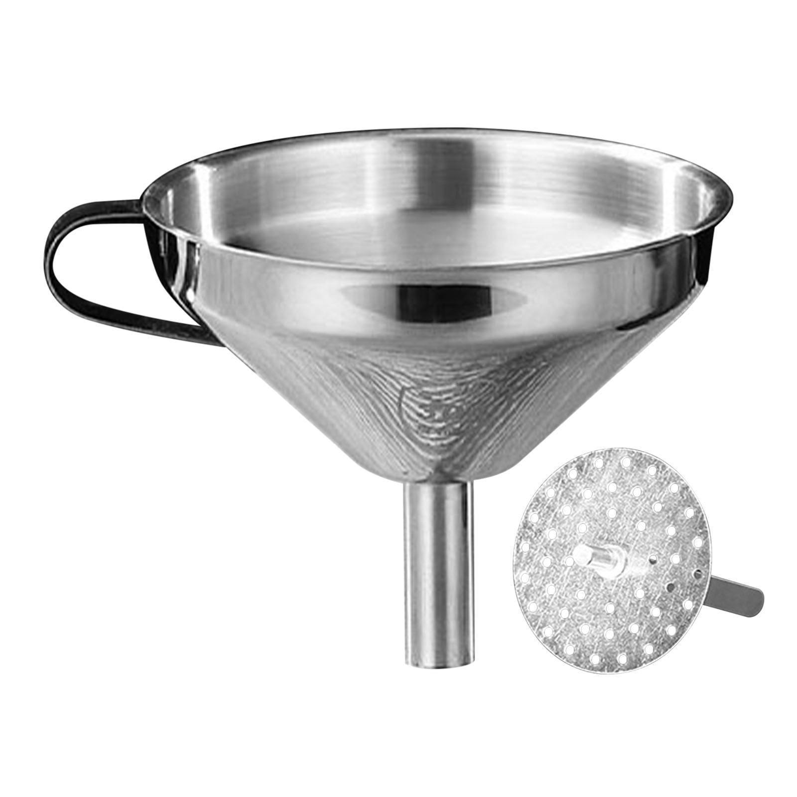 Nrmrqz 304 Stainless Steel Kitchen Funnel with Removable Strainer ...