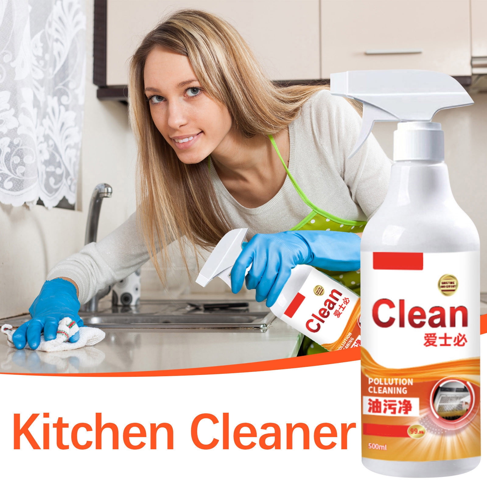 Nrmrqz 500ml Home Range Hood Cleaner, Multi-purpose Kitchen Oil ...