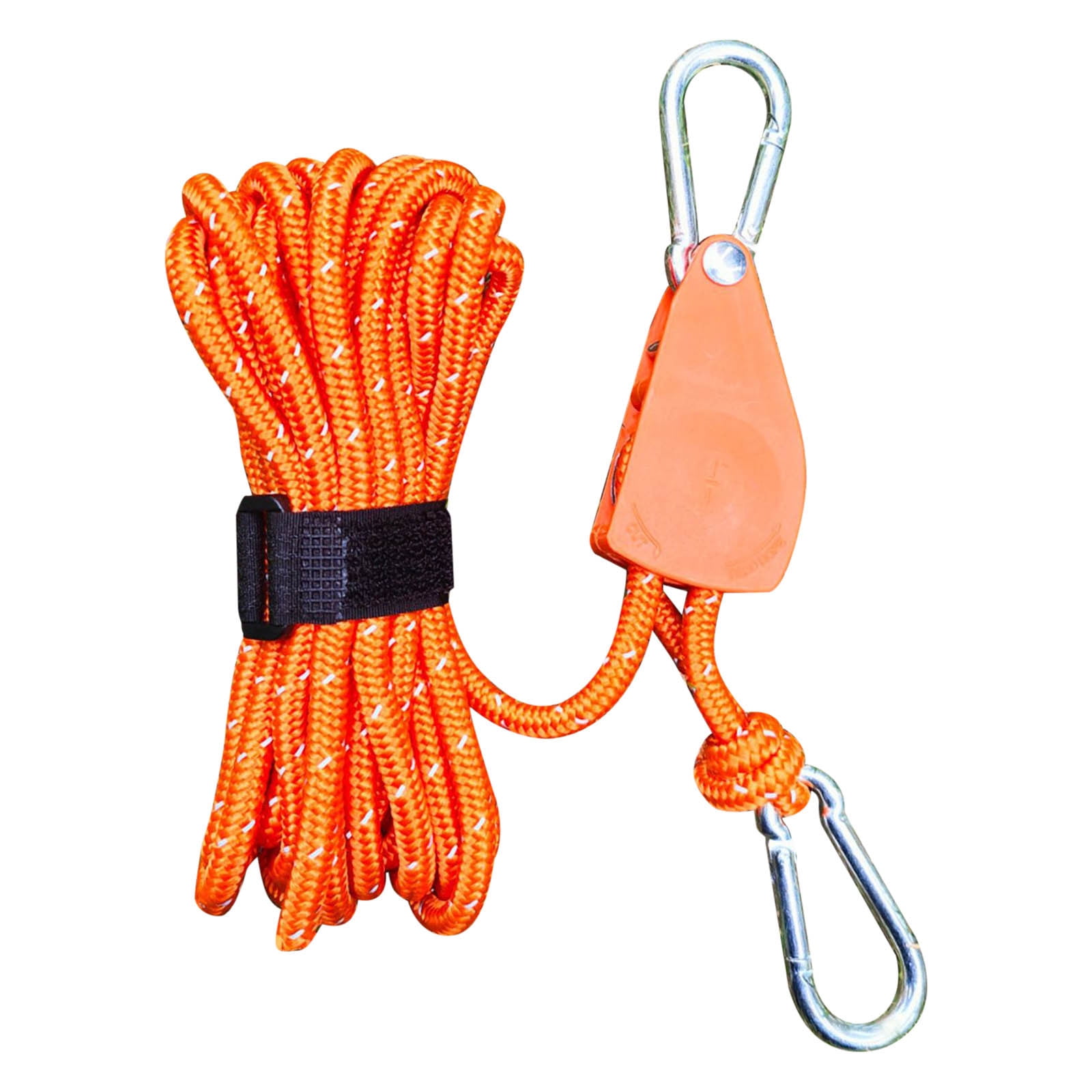 Nrmrqz 6mm x 5m Reflective Tent Guyline Rope with Metal Pulley ...