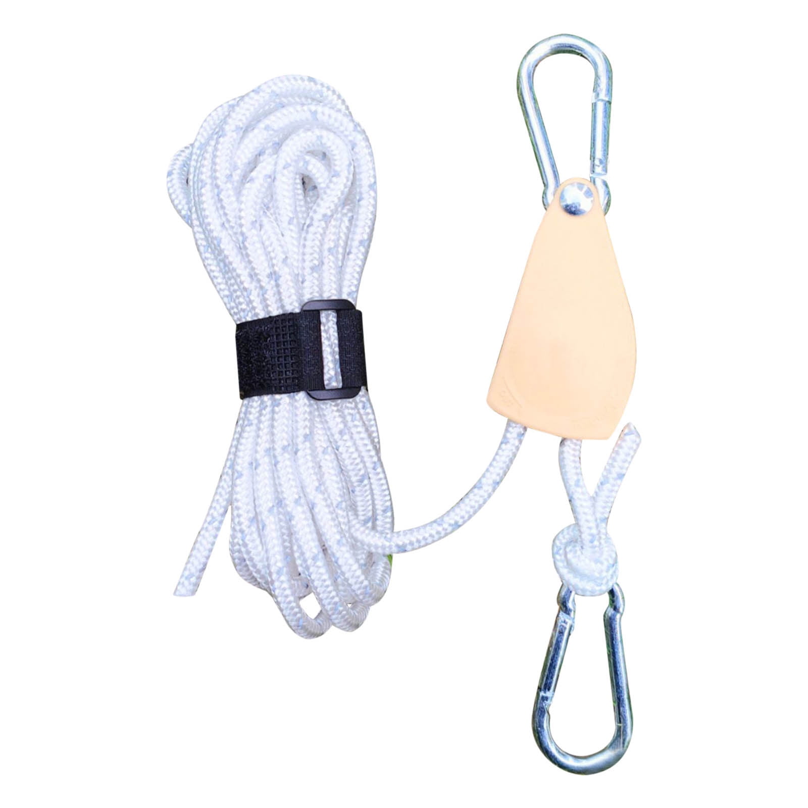 Nrmrqz 6mm x 5m Reflective Tent Guyline Rope with Metal Pulley ...