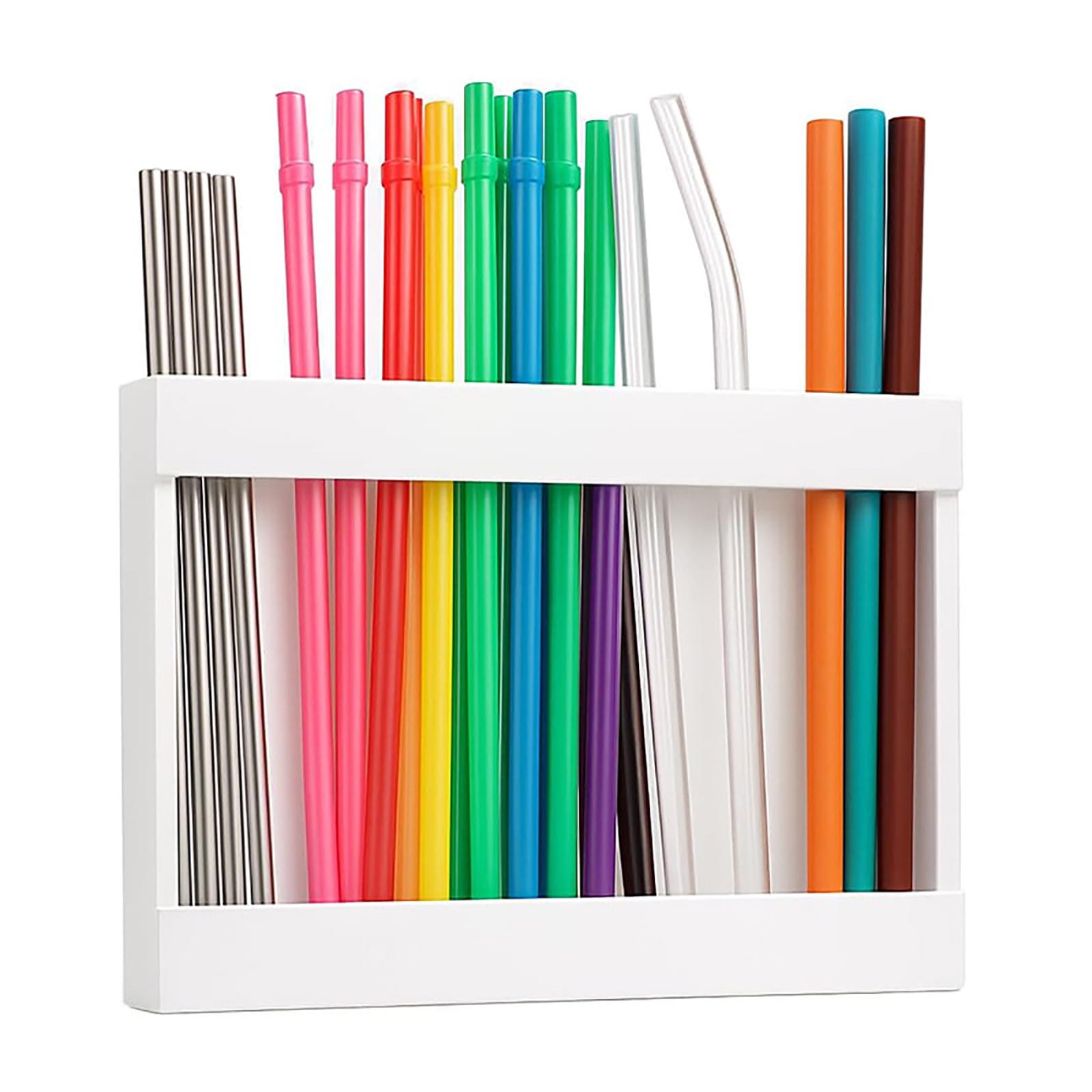 Nrmrqz Acrylic Straw Dispenser Stand | Clear Straw Holder Organizer for ...