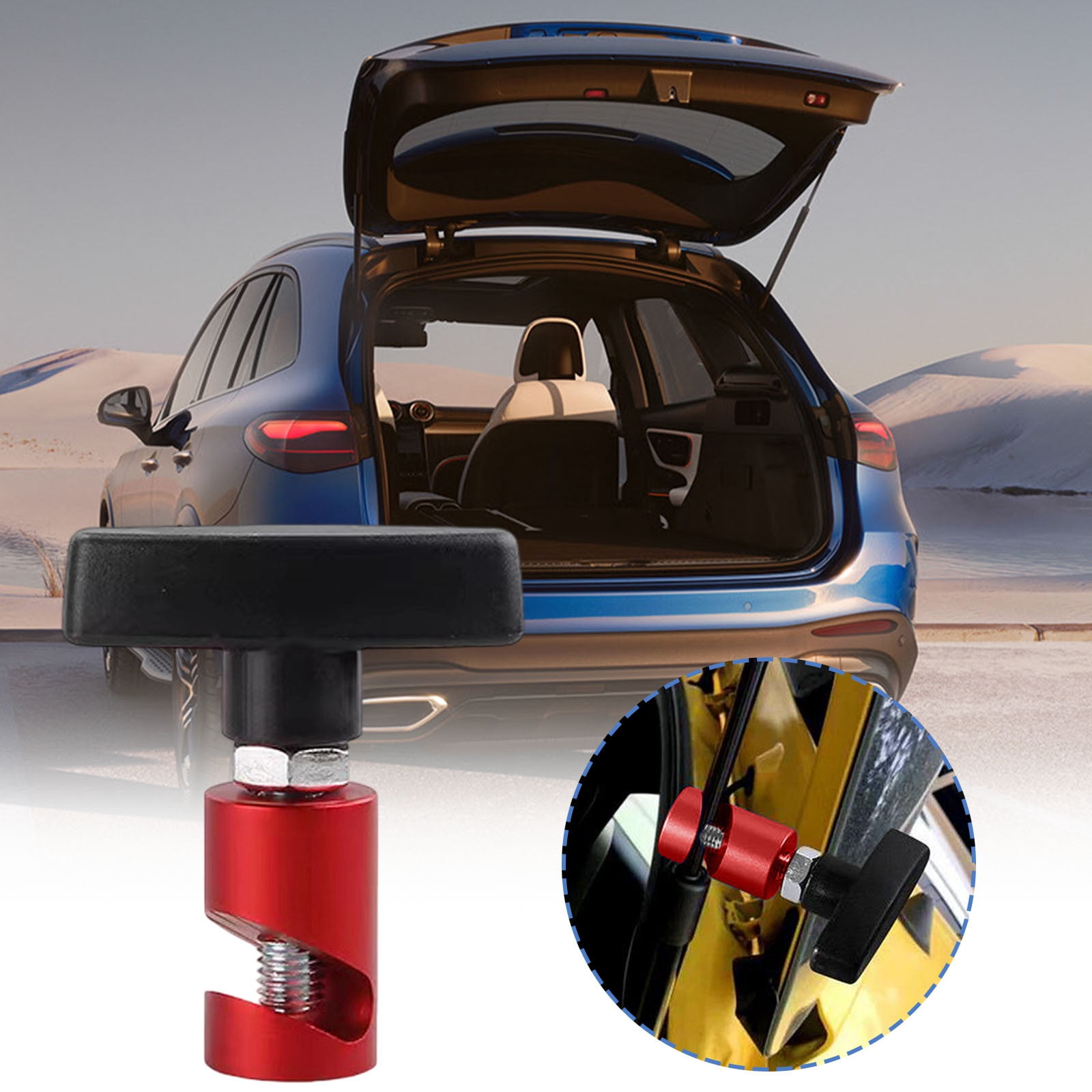 Nrmrqz Adjustable Aluminum Alloy Car Hood Support Rod | Trunk Lift Rod ...