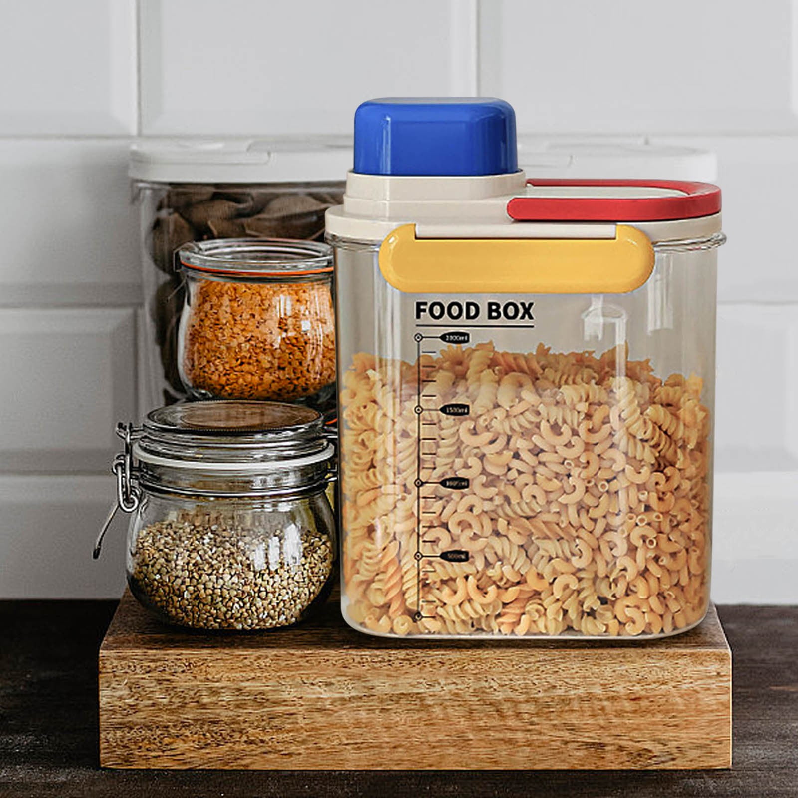 Nrmrqz Airtight Grain Storage Container - 2.1-3L Thickened Plastic Food ...