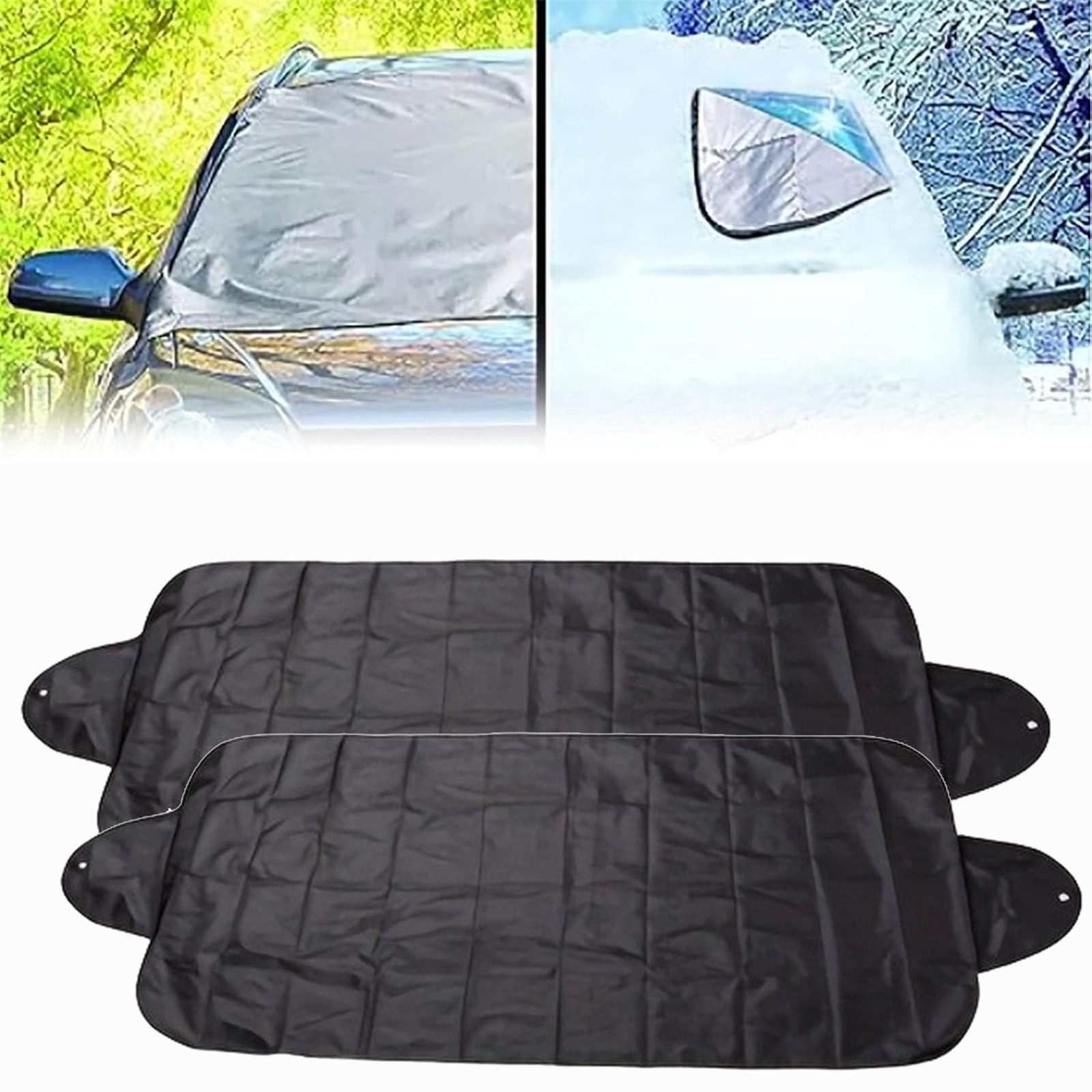 Nrmrqz All-Weather Reversible Car Windshield Cover - Sun, Snow & Ice ...
