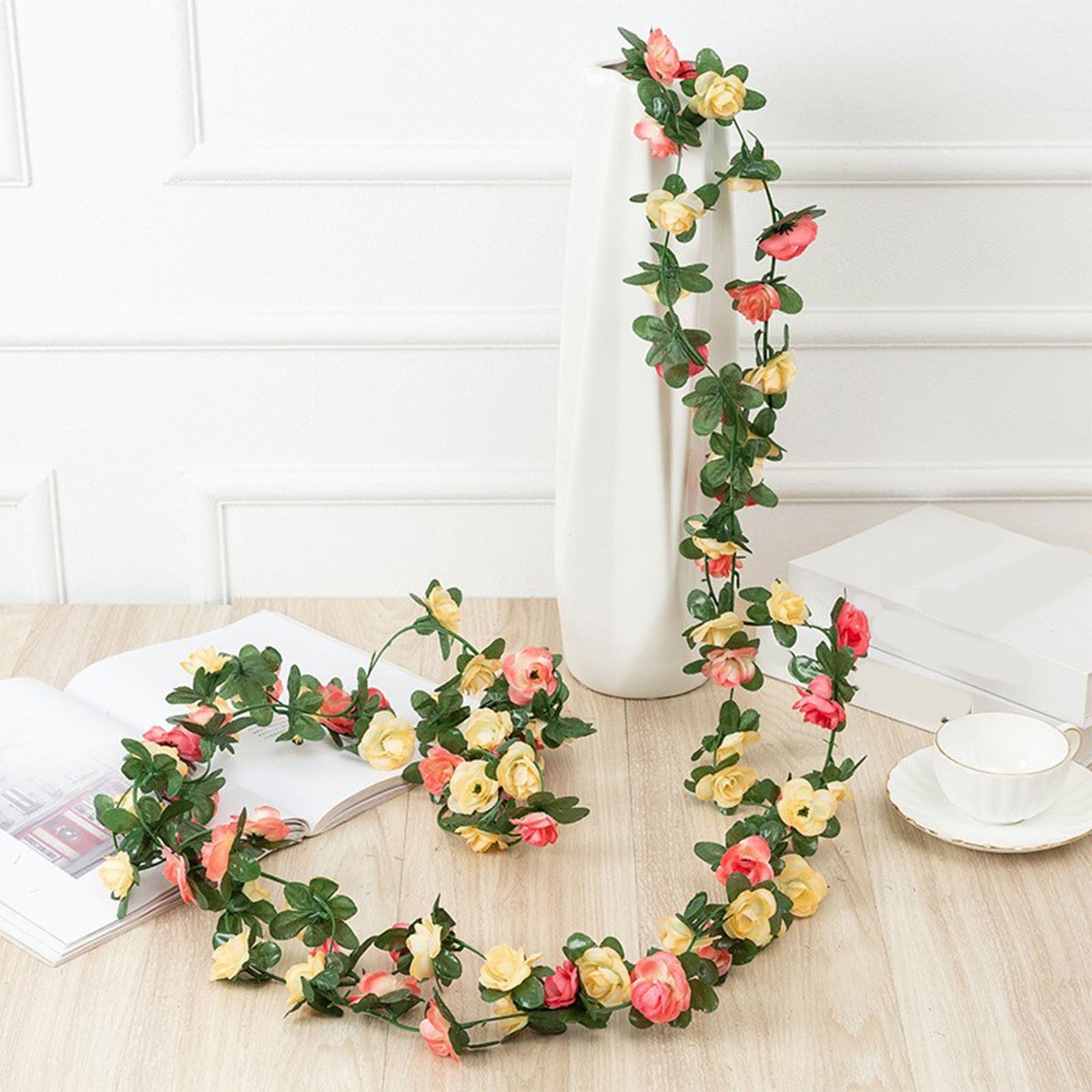 Nrmrqz Artificial Flower Garland Peony Flowers Garland Hanging Silk ...