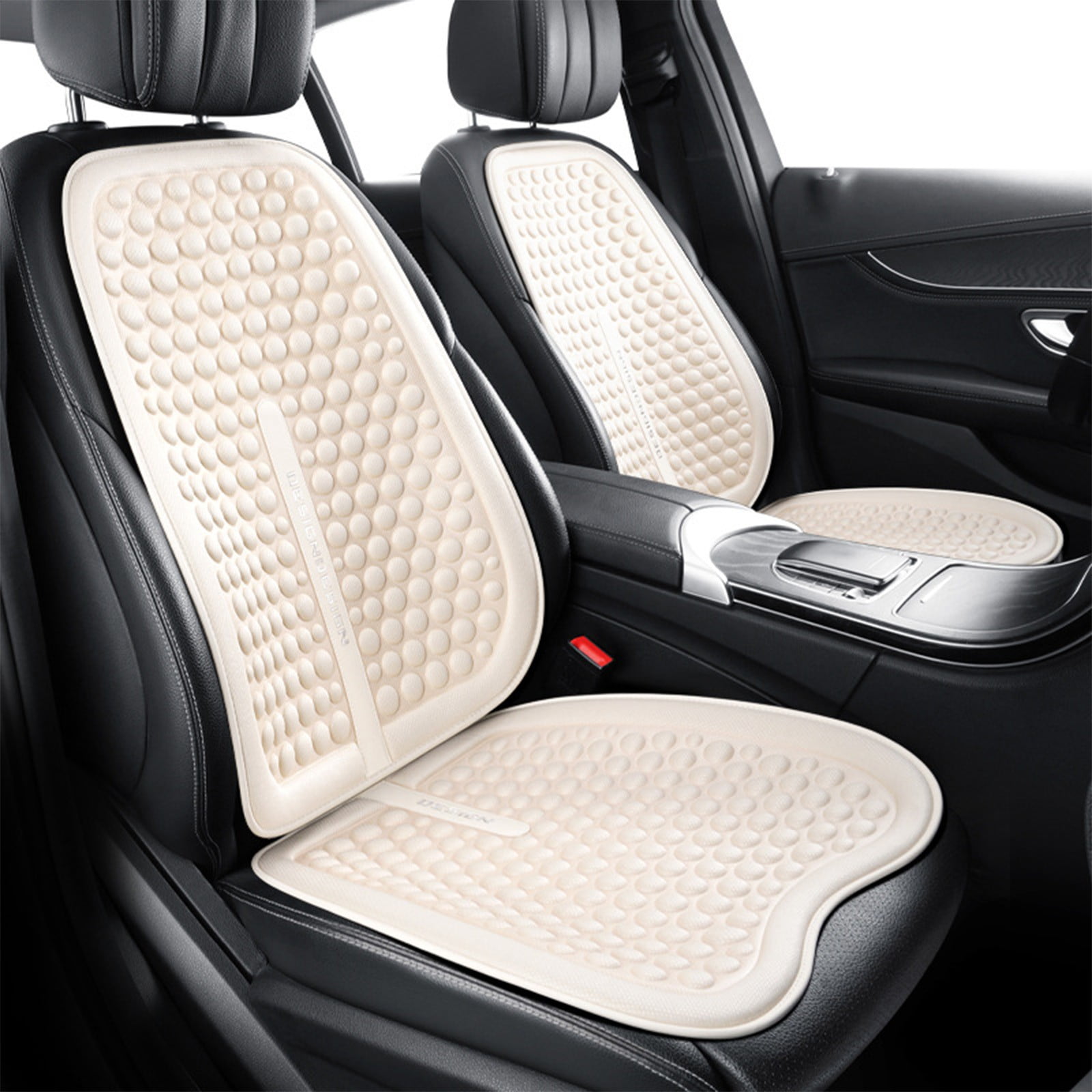 Nrmrqz Breathable Car Seat Cushion & Backrest Set - 3D Ventilated ...