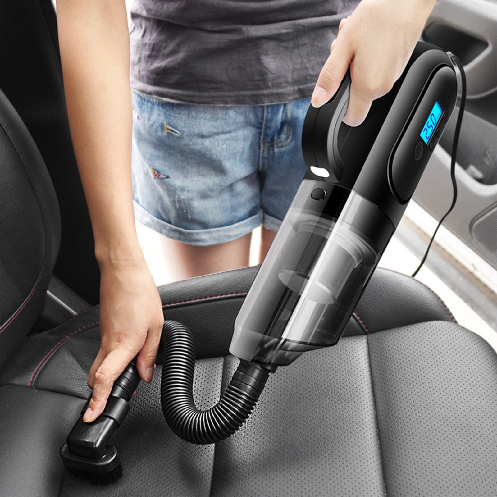 Nrmrqz Car Vacuum Cleaner & Air Pump, Black, Cigarette Lighter Plug ...