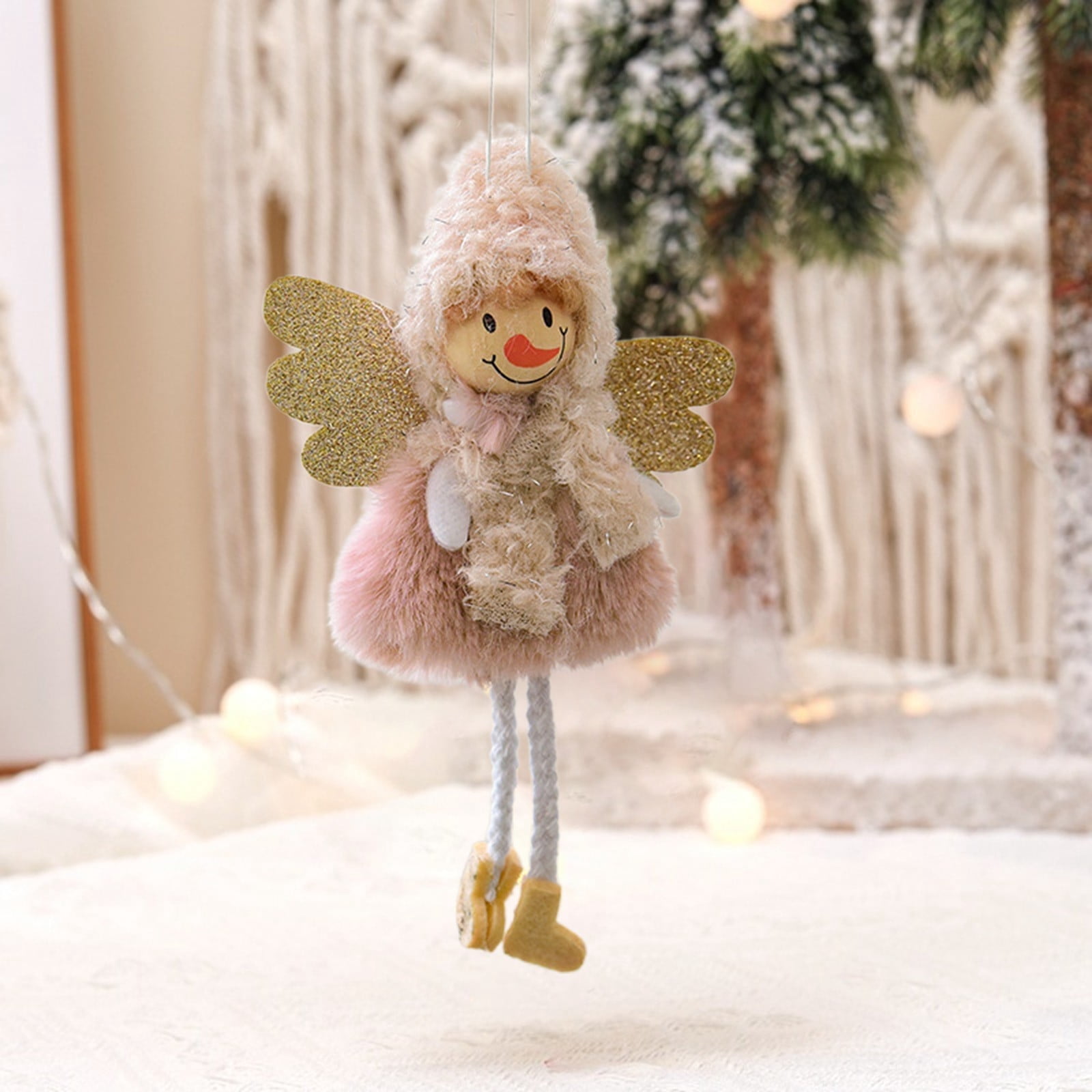 Nrmrqz Christmas Decorations Christmas Plush Doll with Angel Snowman ...
