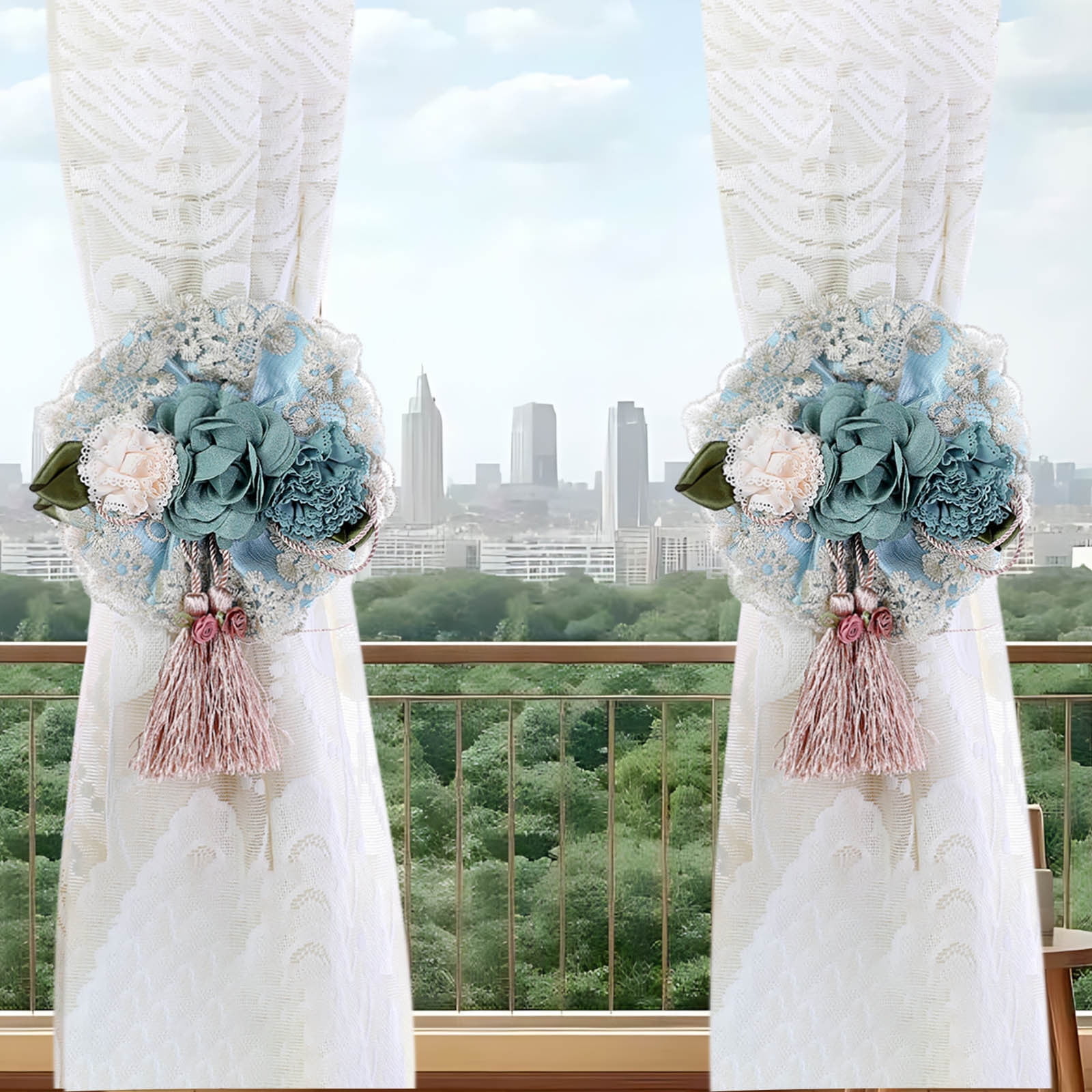 Nrmrqz Curtain Tiebacks Living Room Curtain Buckle Storage Tiebacks ...