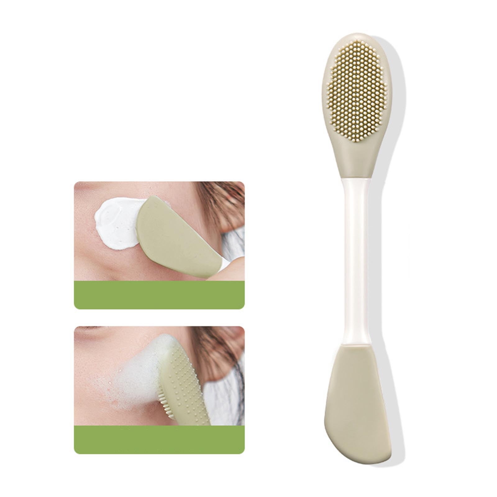 Nrmrqz Double Head Silicone Mask Brush - Pore Cleansing & Facial ...