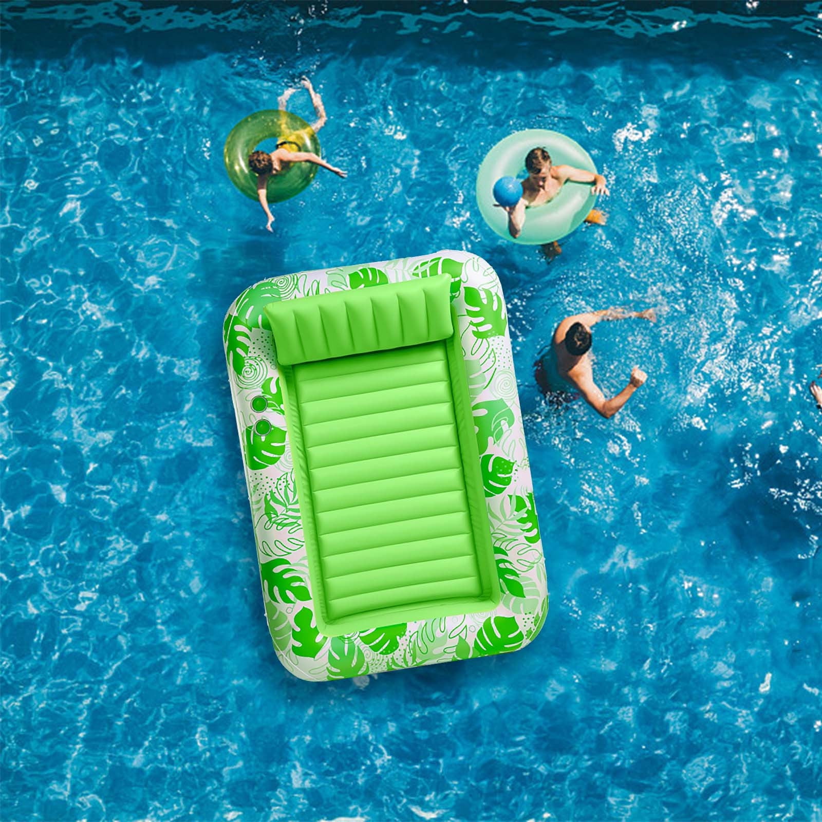 Nrmrqz Extra Large 85" x 57" PVC Inflatable Maple Leaf Lounge Chair ...