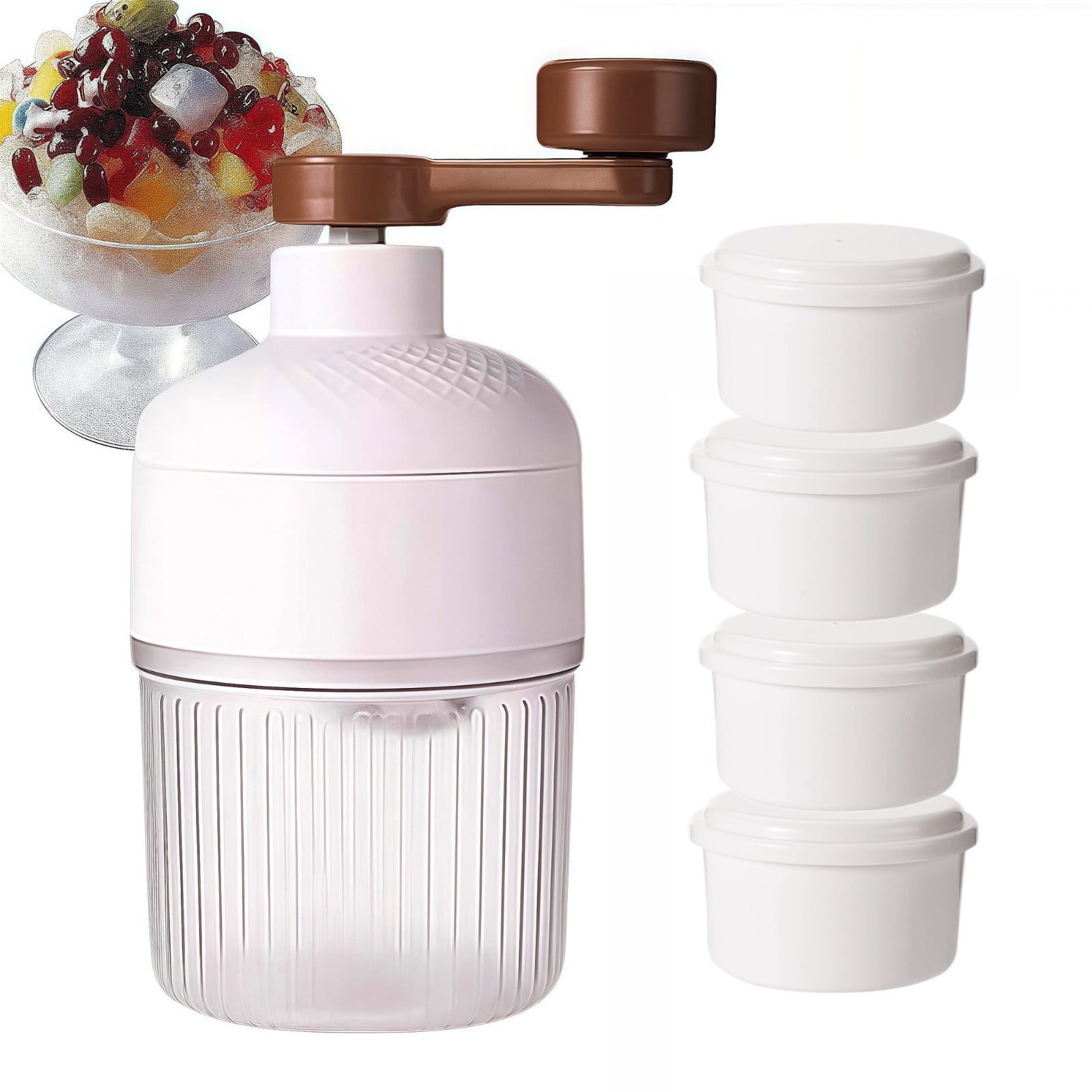 Nrmrqz Hand Crank Ice Crusher - Manual Shaved Ice Maker for Snow Cones ...