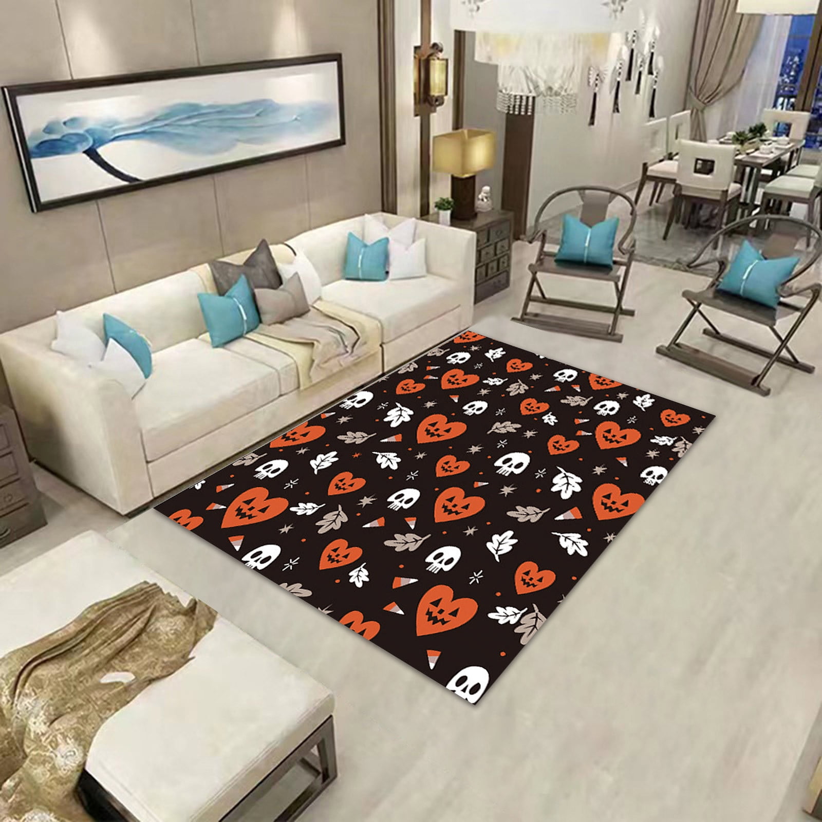 Nrmrqz Large Outdoor Halloween Decorations Halloween Carpet Bedroom ...