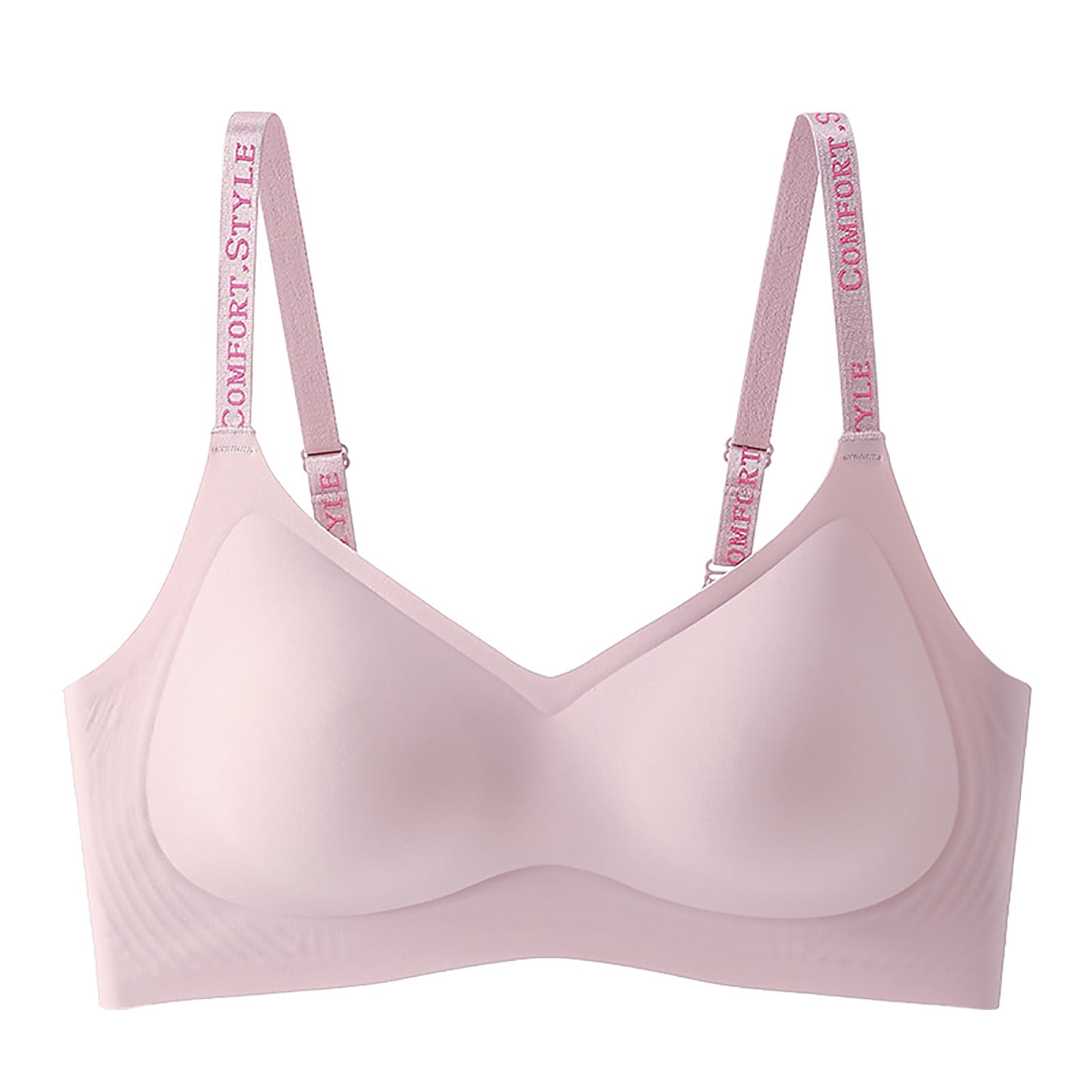 Lisbinx Bras for Women Full Coverage Pulling Letters Shoulder Straps ...