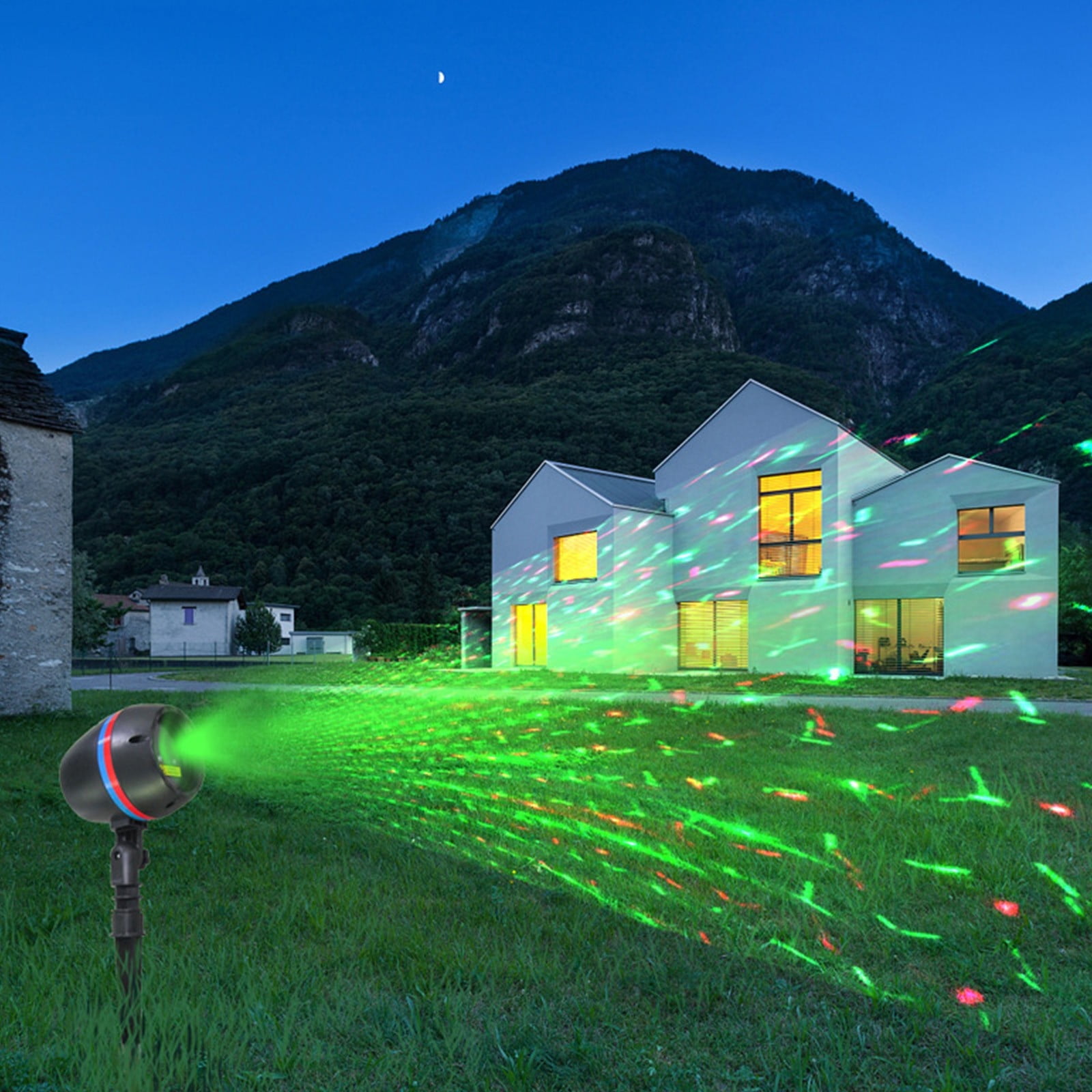 Nrmrqz Outdoor Waterproof LED Projection Light with Red & Green Effects ...