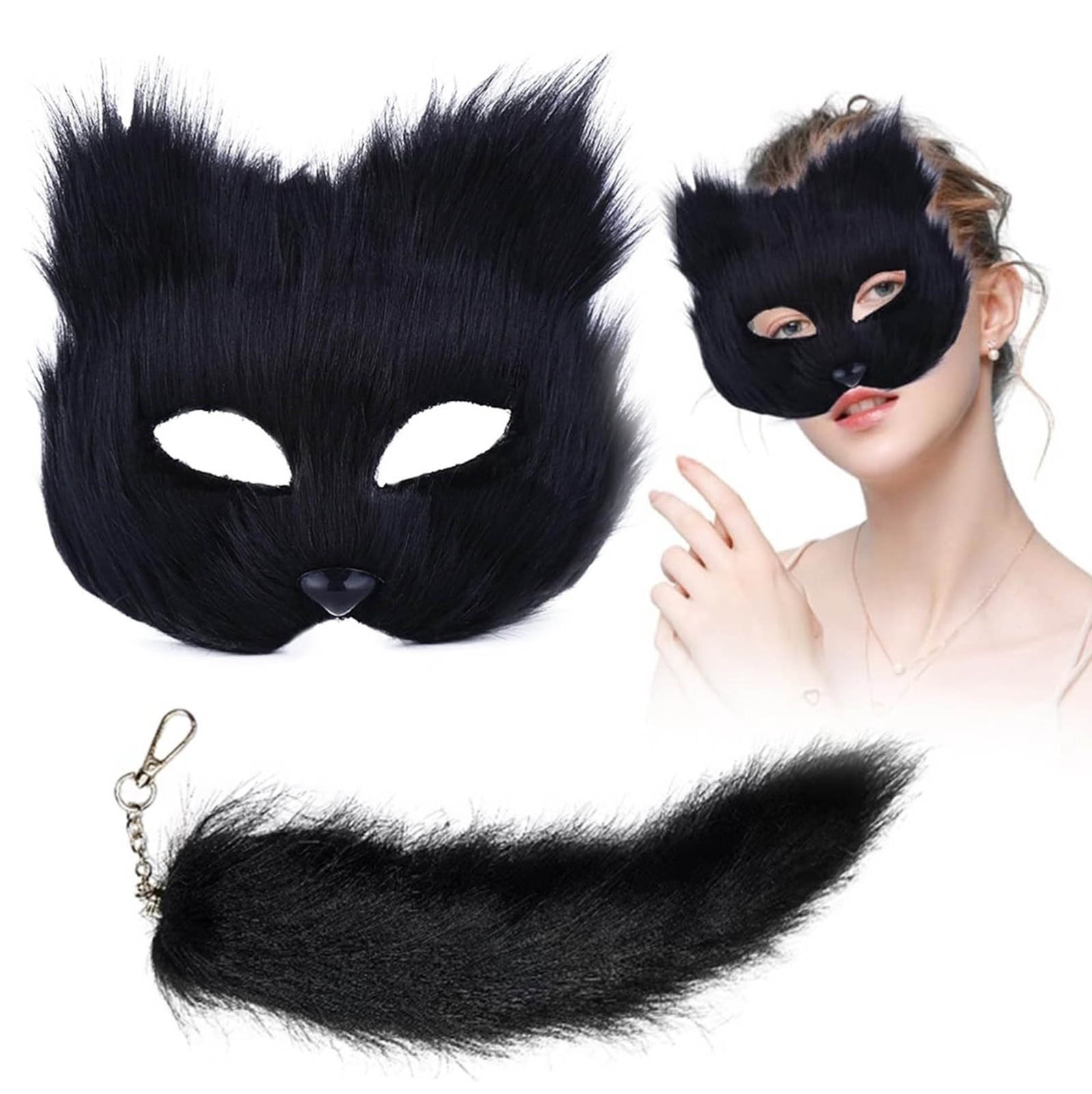 Nrmrqz Party Mask Foxes Pulp Mask Blank Painted Foxes Mask Handdrawn ...