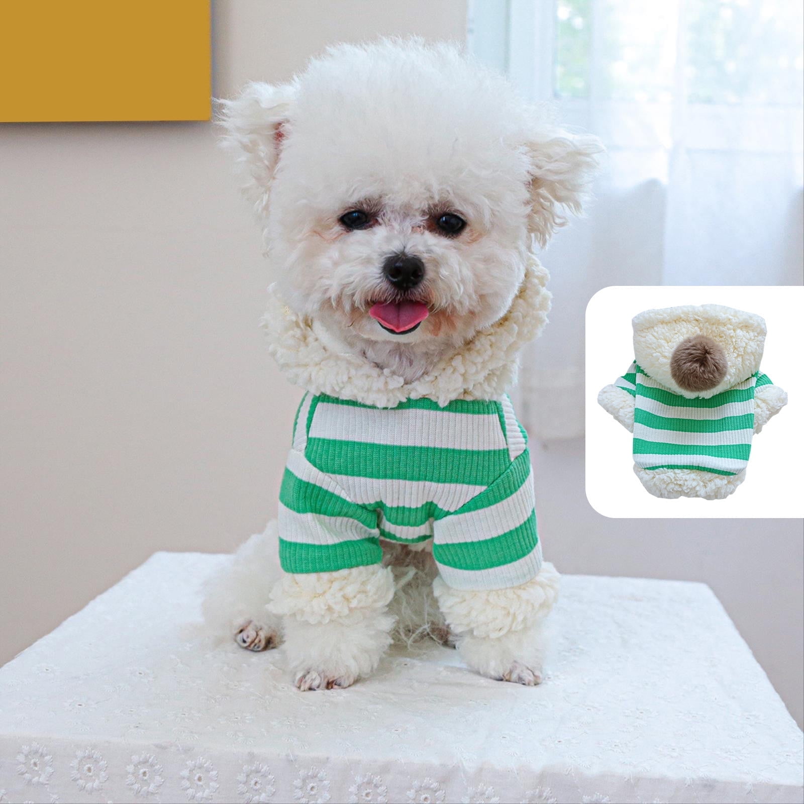 Nrmrqz Pet Clothes Dogs Cats Cats Clothing Clothes Padded Thick Striped ...