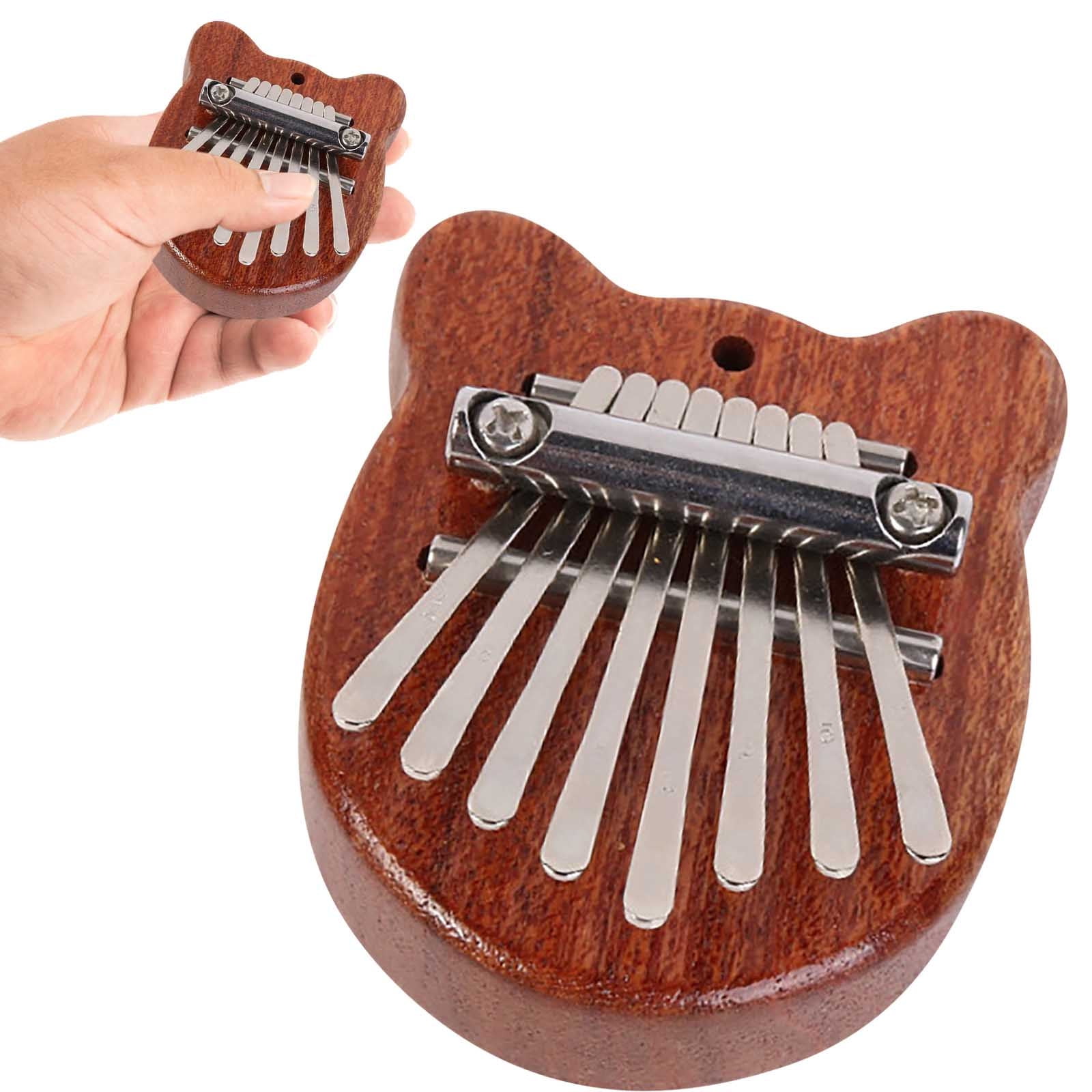 Nrmrqz Solid Wood 8-tone Mini Thumb Piano Musical instrument Wooden 8 ...